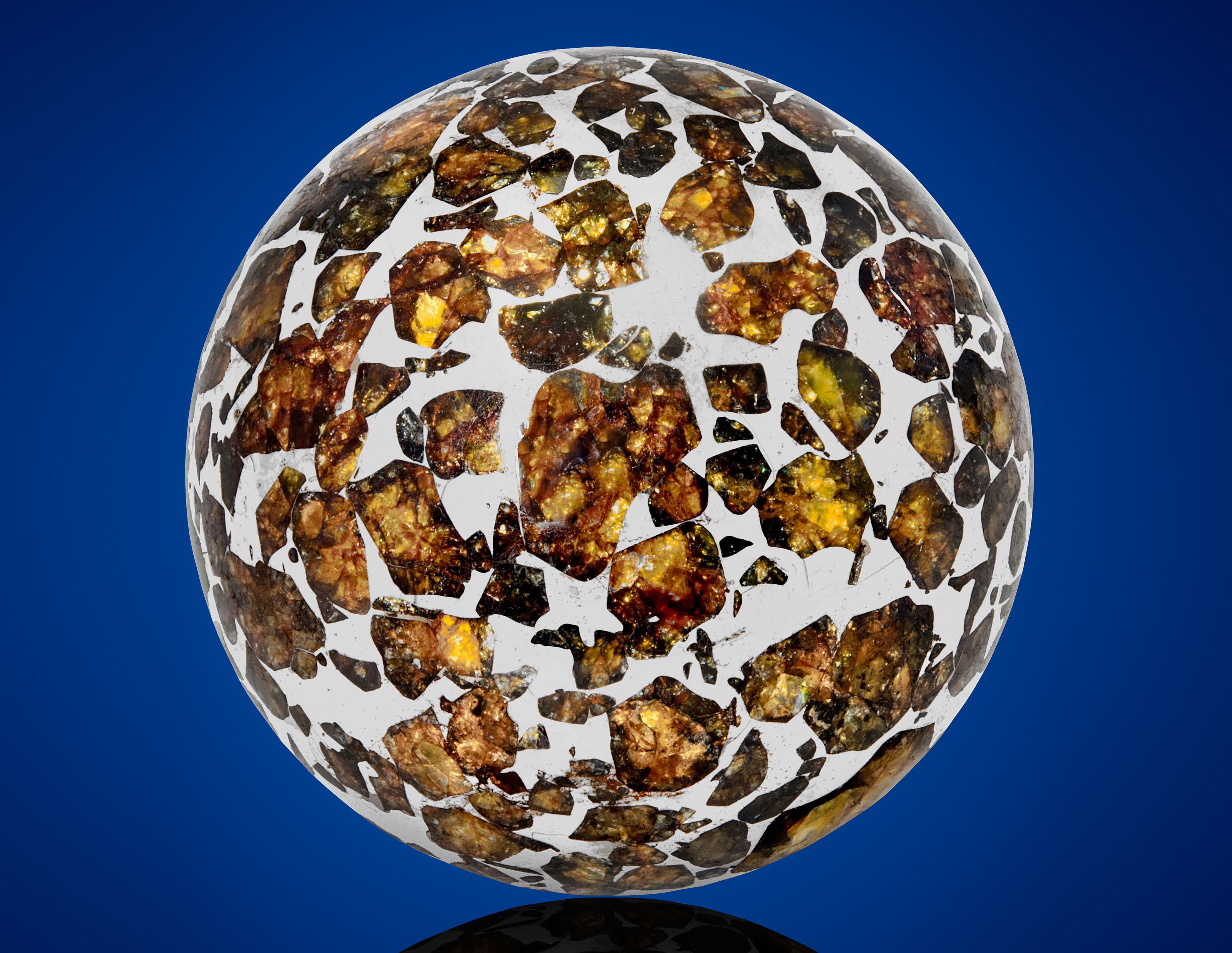 SEYMCHAN METEORITE SPHERE — AN EXTRATERRESTRIAL CRYSTAL BALL, Pallasite ...