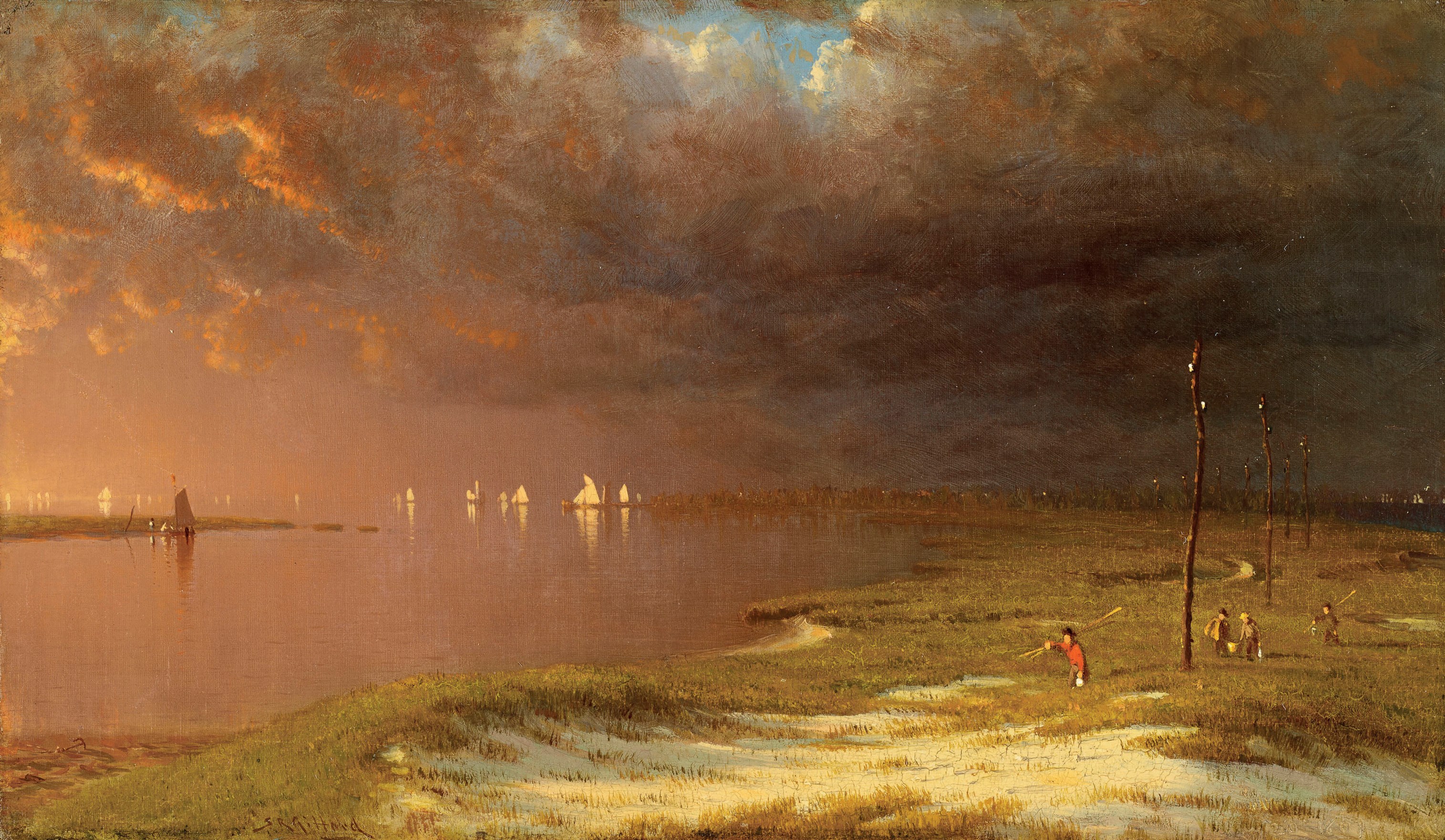 Sanford Robinson Gifford (1823-1880), The Mouth of the Shrewsbury River ...