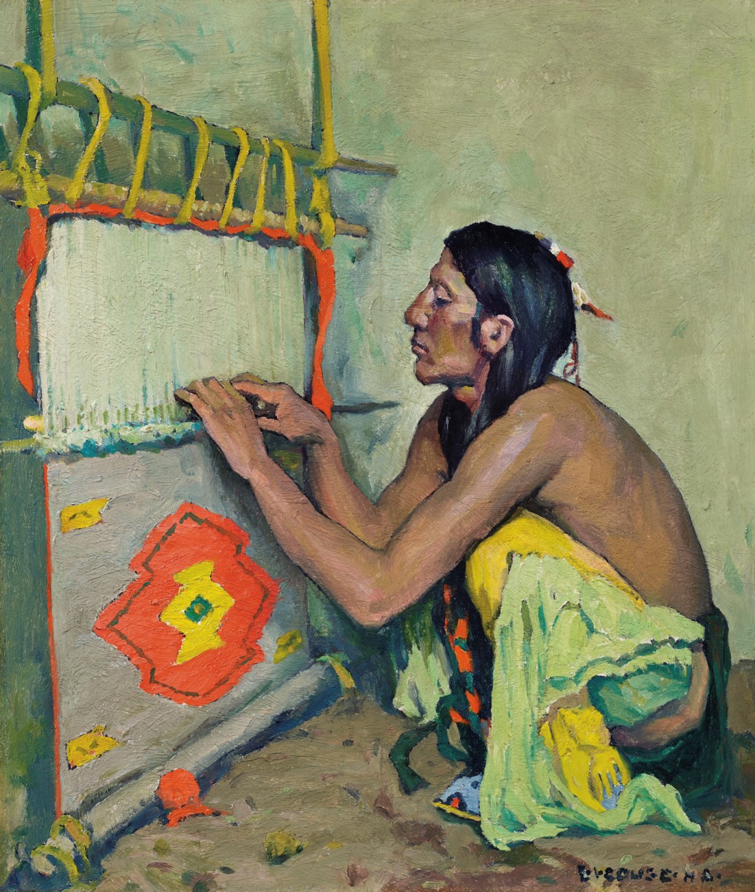 Eanger Irving Couse (1866-1936), The Weaver | Christie's