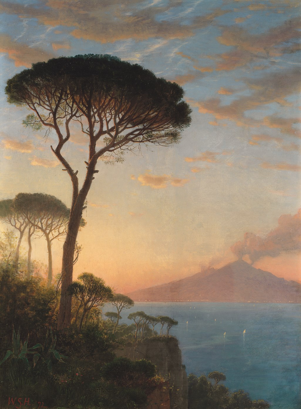 William Stanley Haseltine (1835-1900), Vesuvius at Dusk | Christie’s