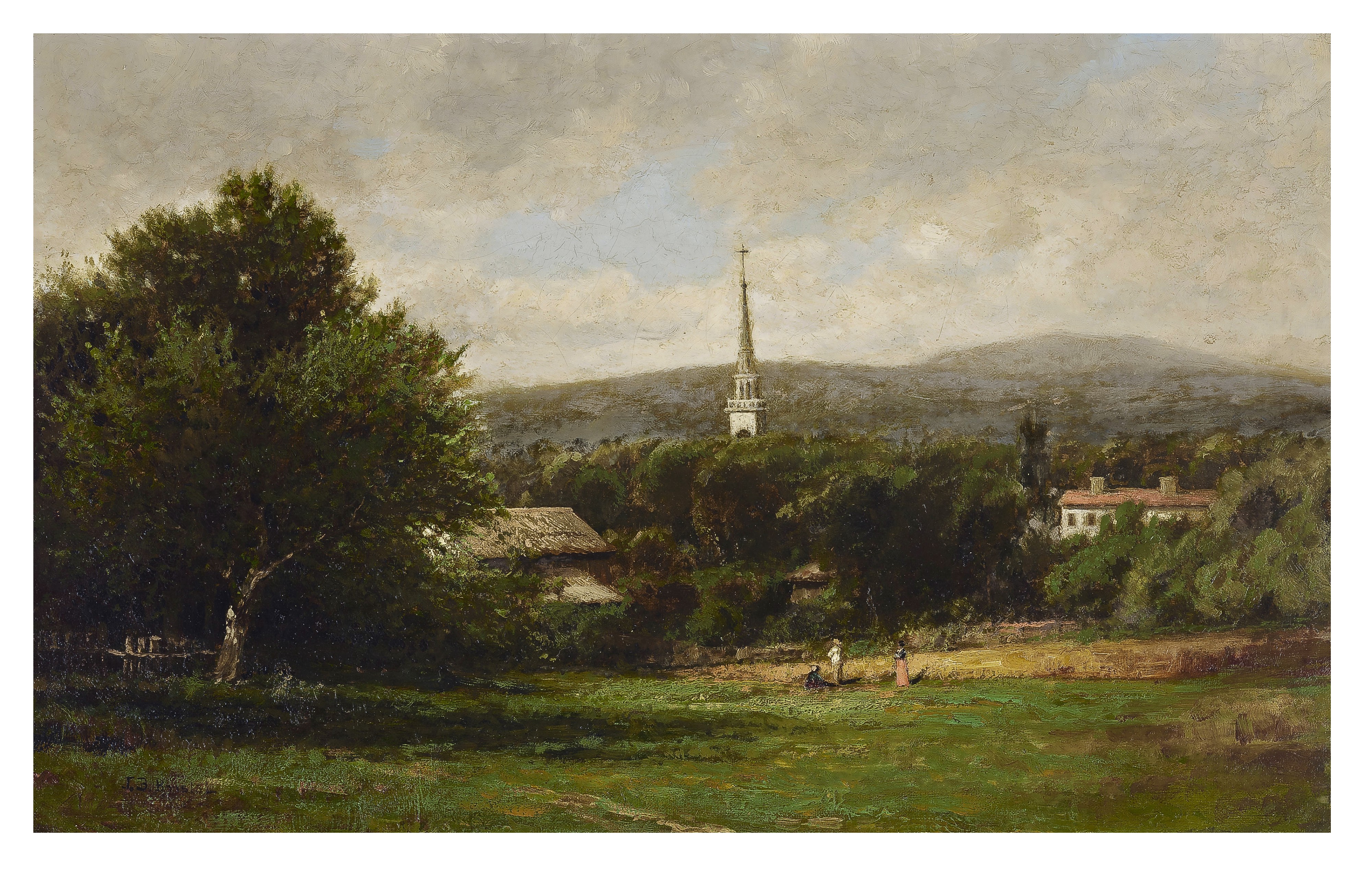 John Bunyan Bristol (1826-1909), Landscape with Church | Christie’s