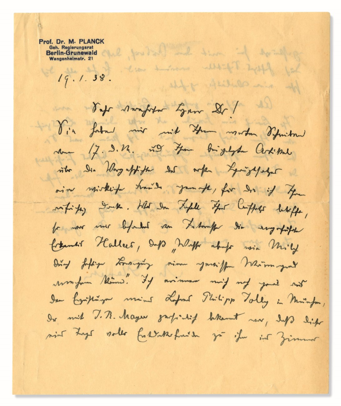 SCIENTISTS – A collection of five letters and documents, including ...