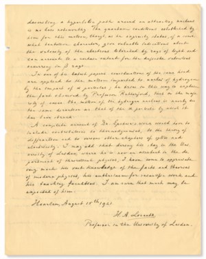 SCIENTISTS – A collection of five letters and documents, including ...