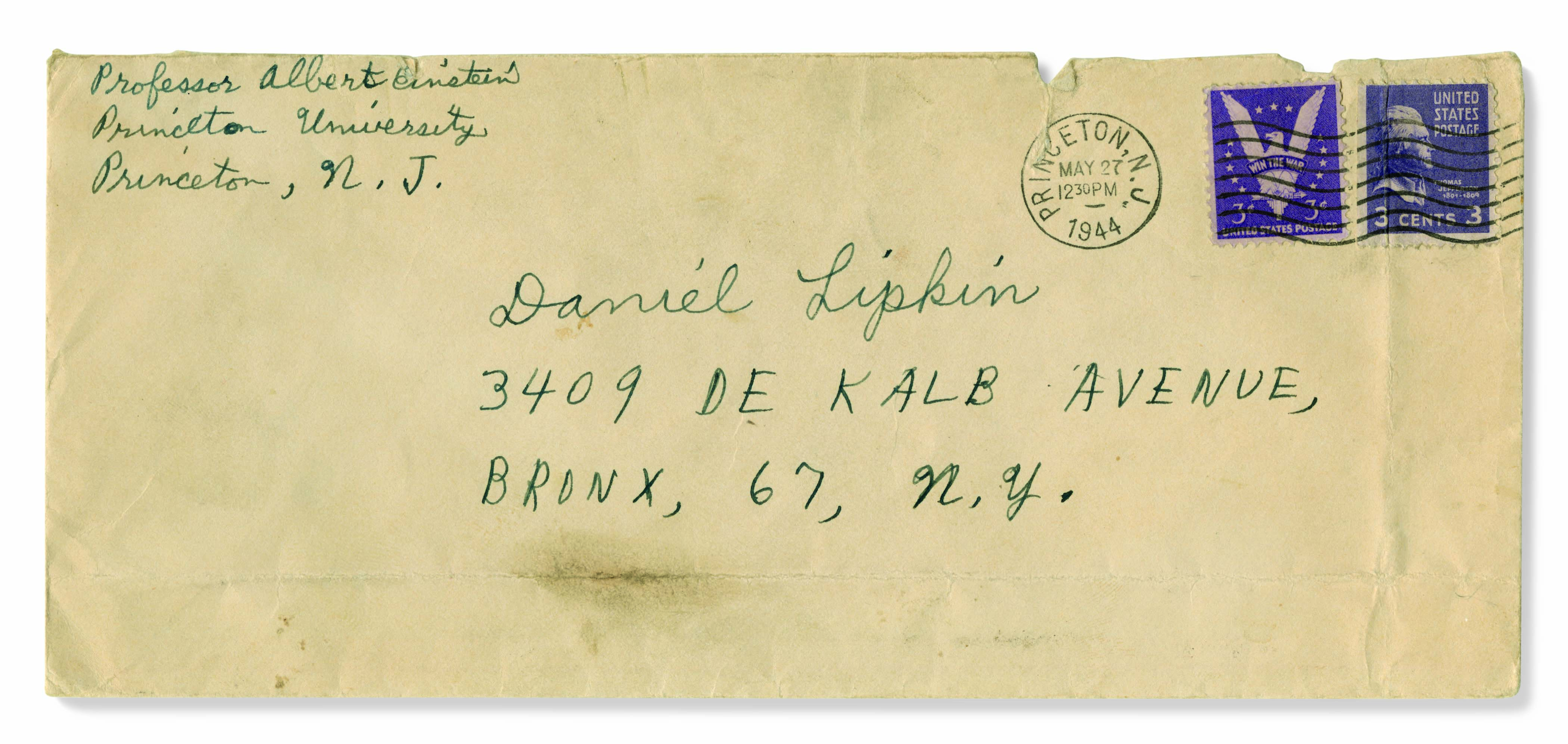 EINSTEIN, Albert (1879-1955). Typed letter signed ("A. Einstein") to ...