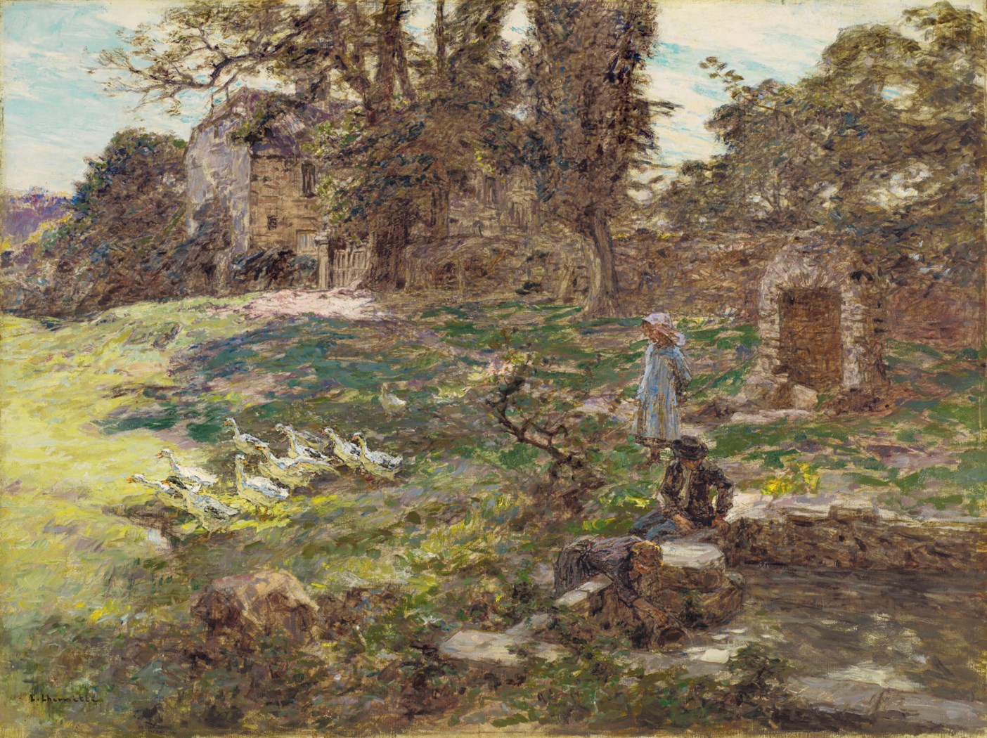 Léon Augustin Lhermitte (French, 1844-1925), Le champ aux oies | Christie's