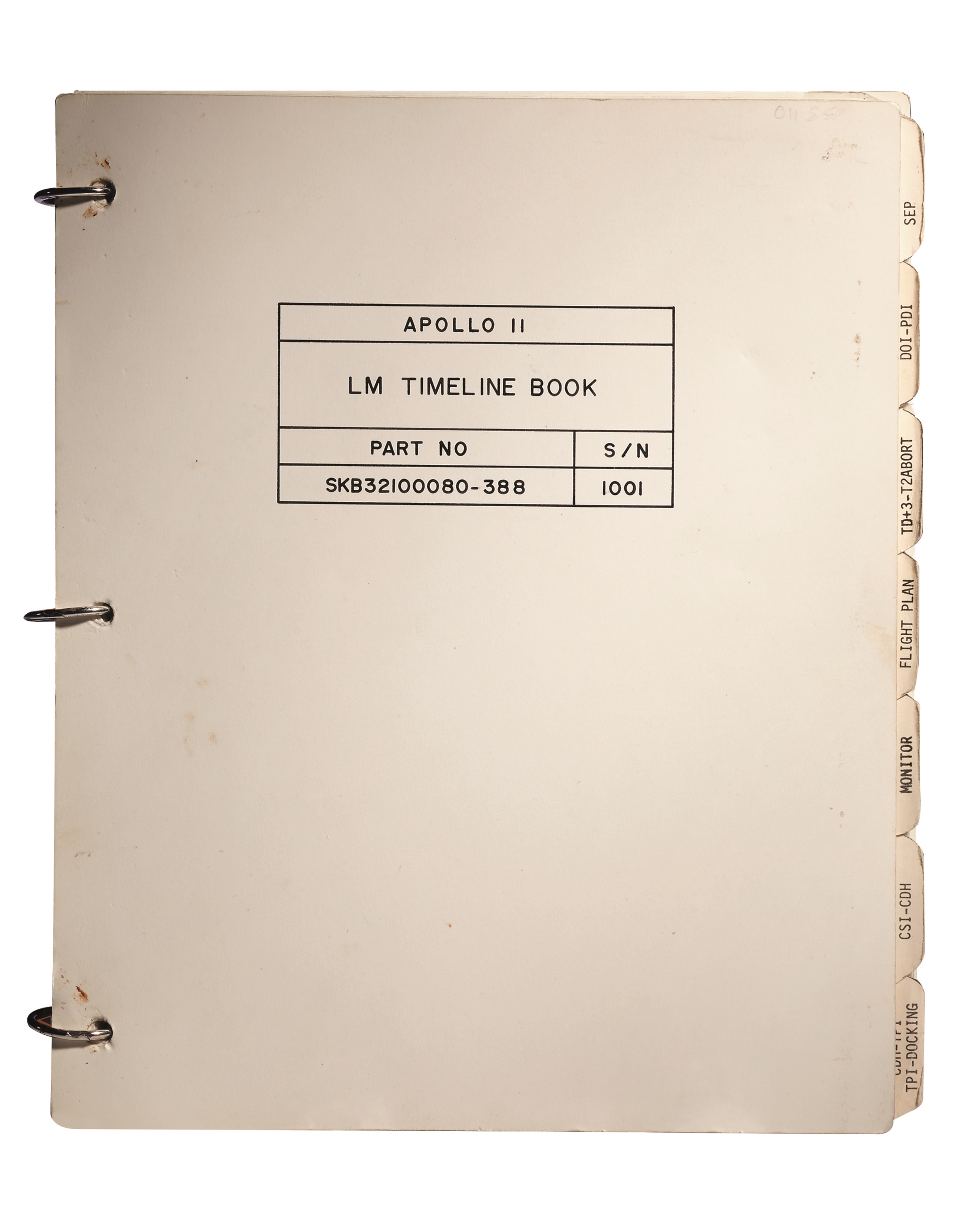 THE TIMELINE BOOK – Apollo 11 LM Timeline Book . [Houston:] Manned ...