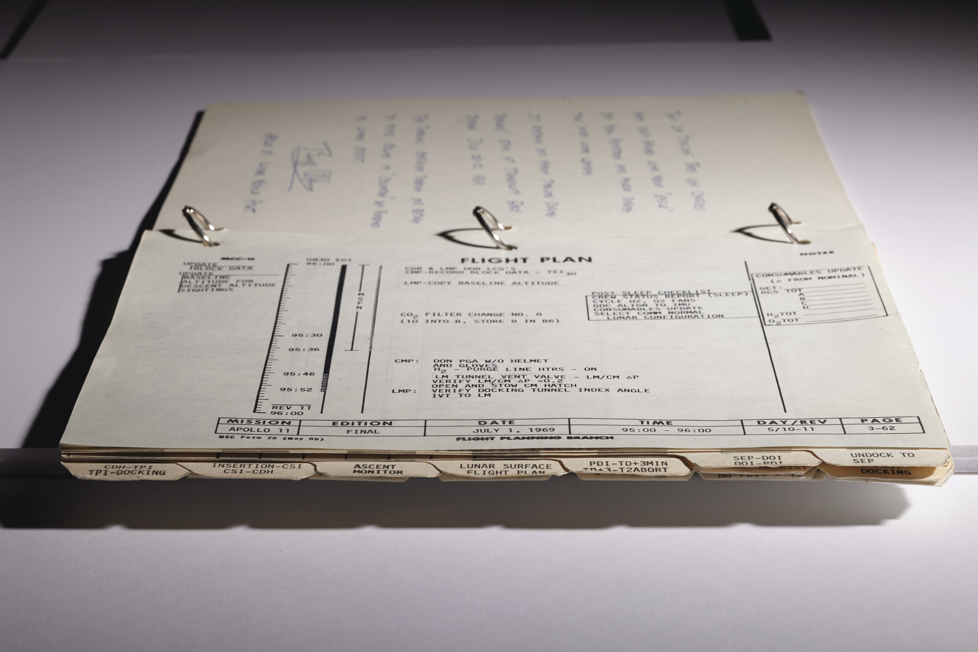THE TIMELINE BOOK – Apollo 11 LM Timeline Book . [Houston:] Manned ...