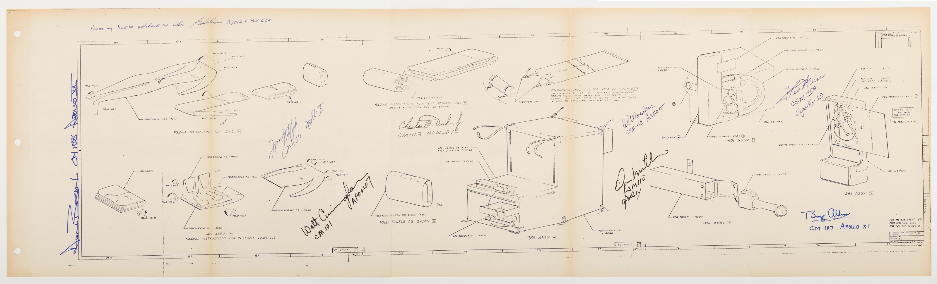 COMMAND MODULE CREW PERSONAL BLUEPRINT. Downey, CA: North American ...