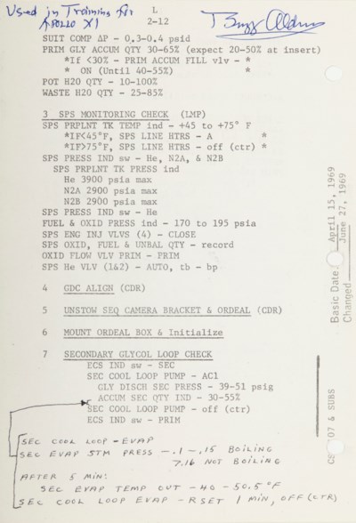 APOLLO 11 LAUNCH CHECKLIST – Apollo 11 Launch Operations Checklist ...