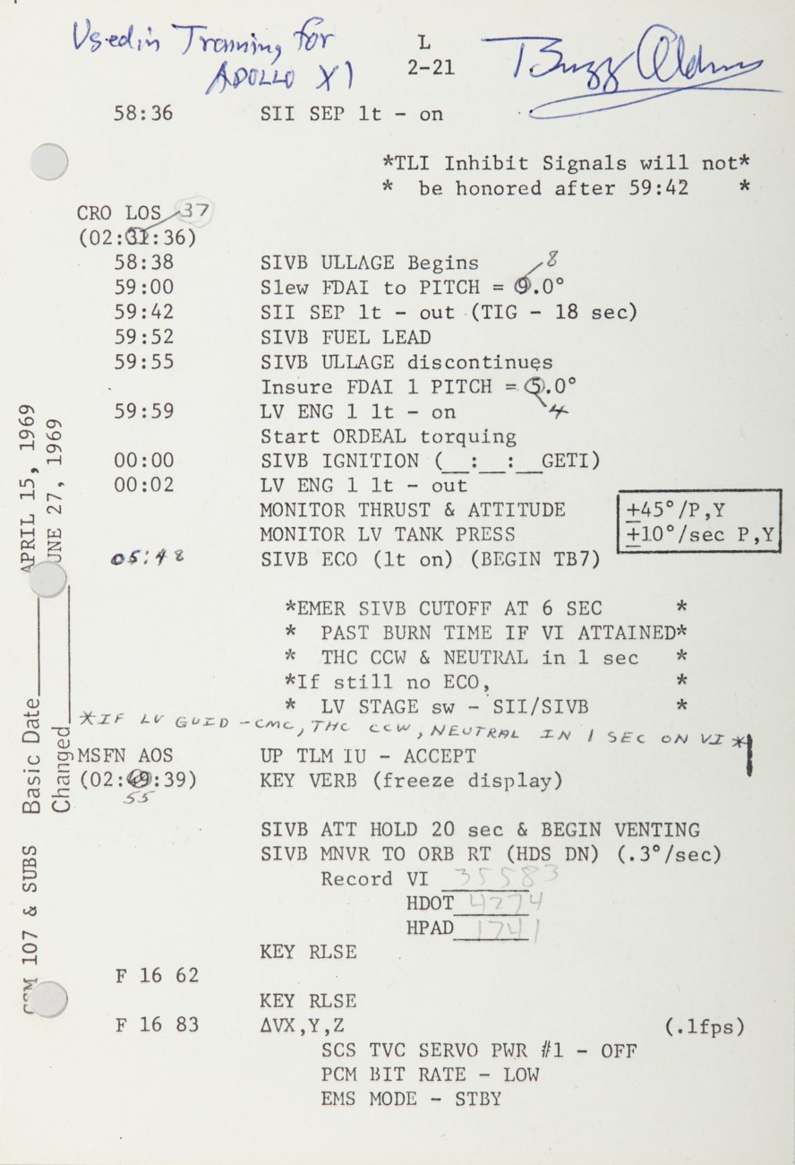 APOLLO 11 LAUNCH CHECKLIST – Apollo 11 Launch Operations Checklist ...