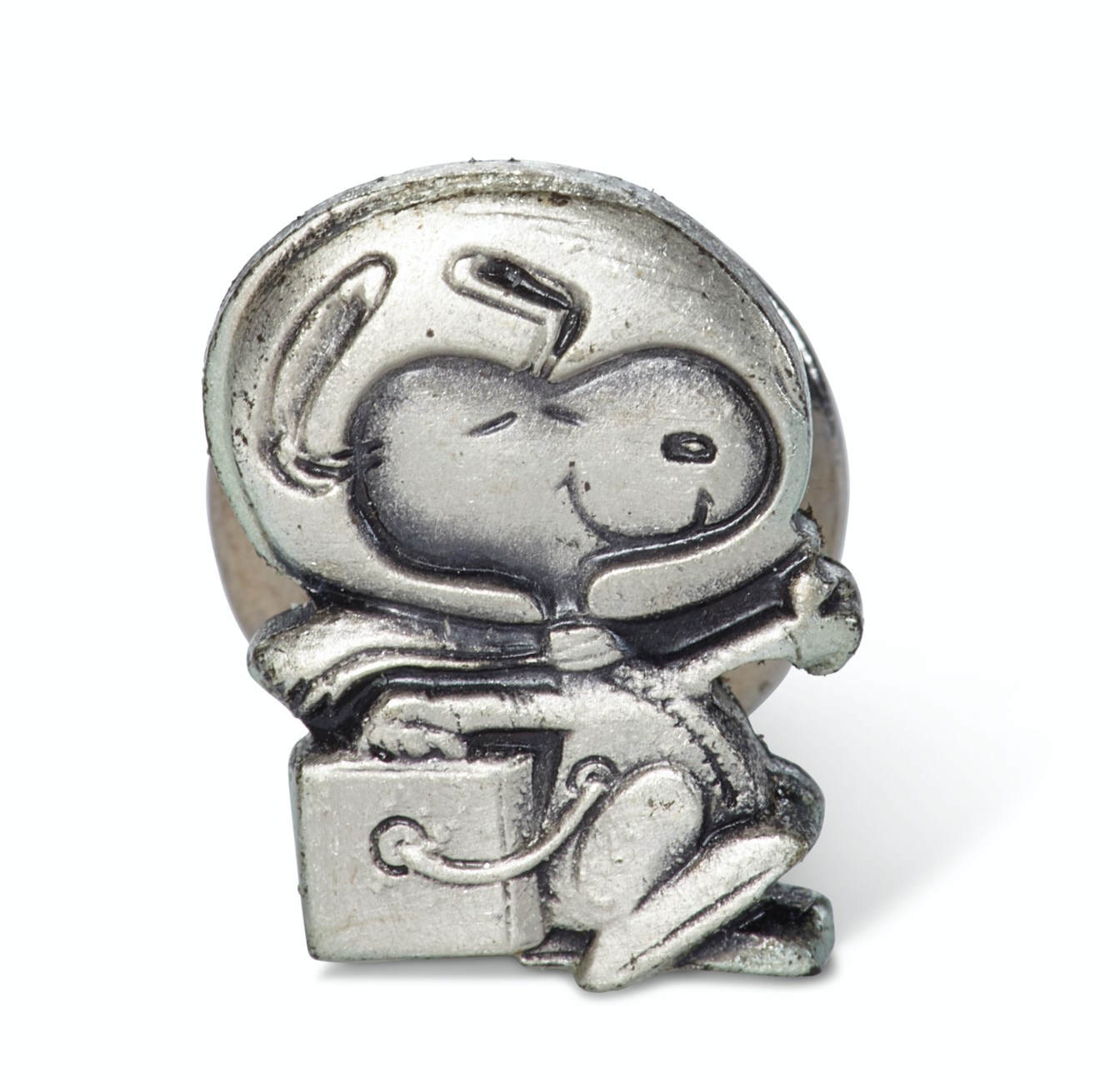 FLOWN ON APOLLO 13 – A sterling silver pin of Peanuts character Snoopy ...