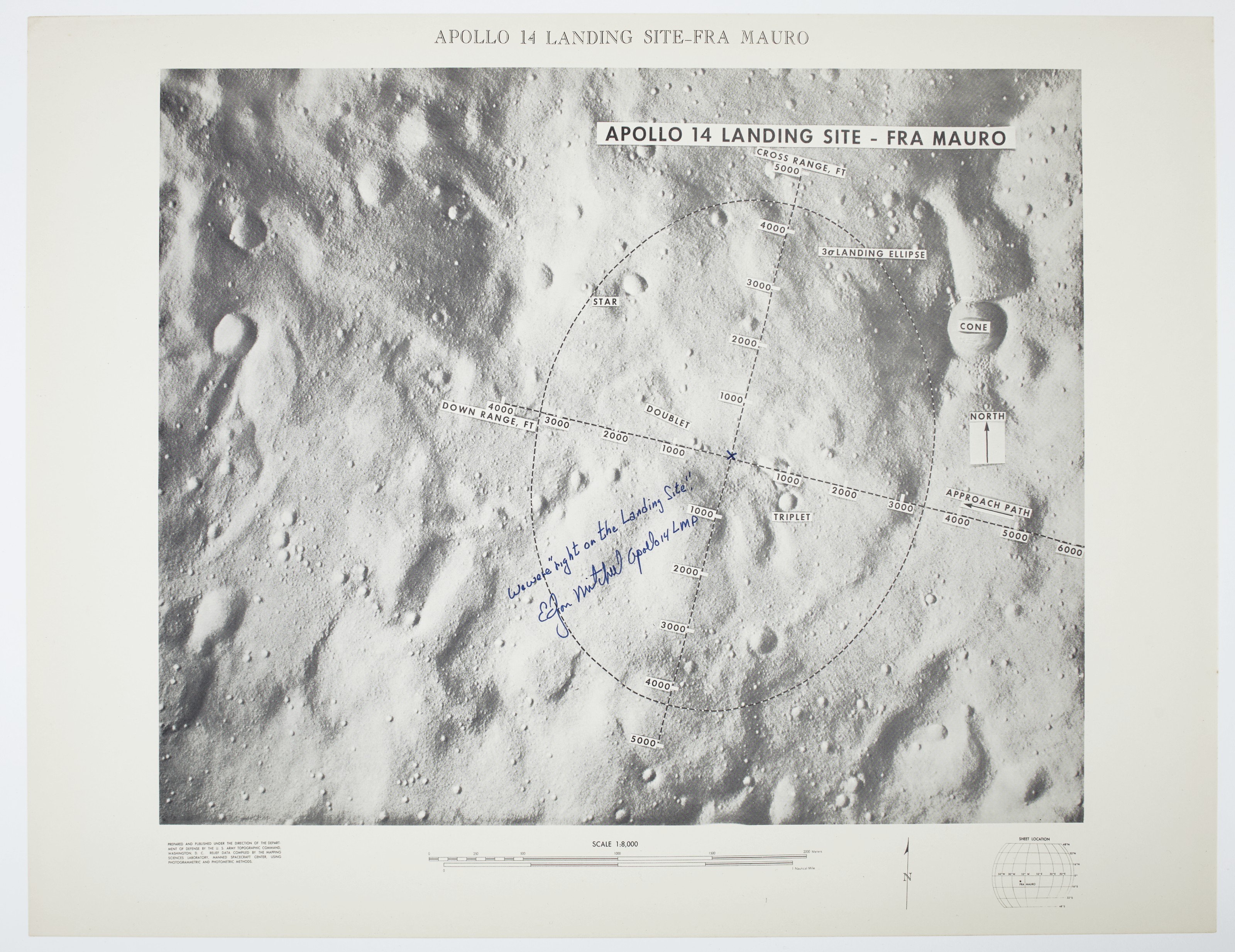 APOLLO 14 FLIGHT CHARTS – Three charts, two Earth and one lunar, [1970 ...