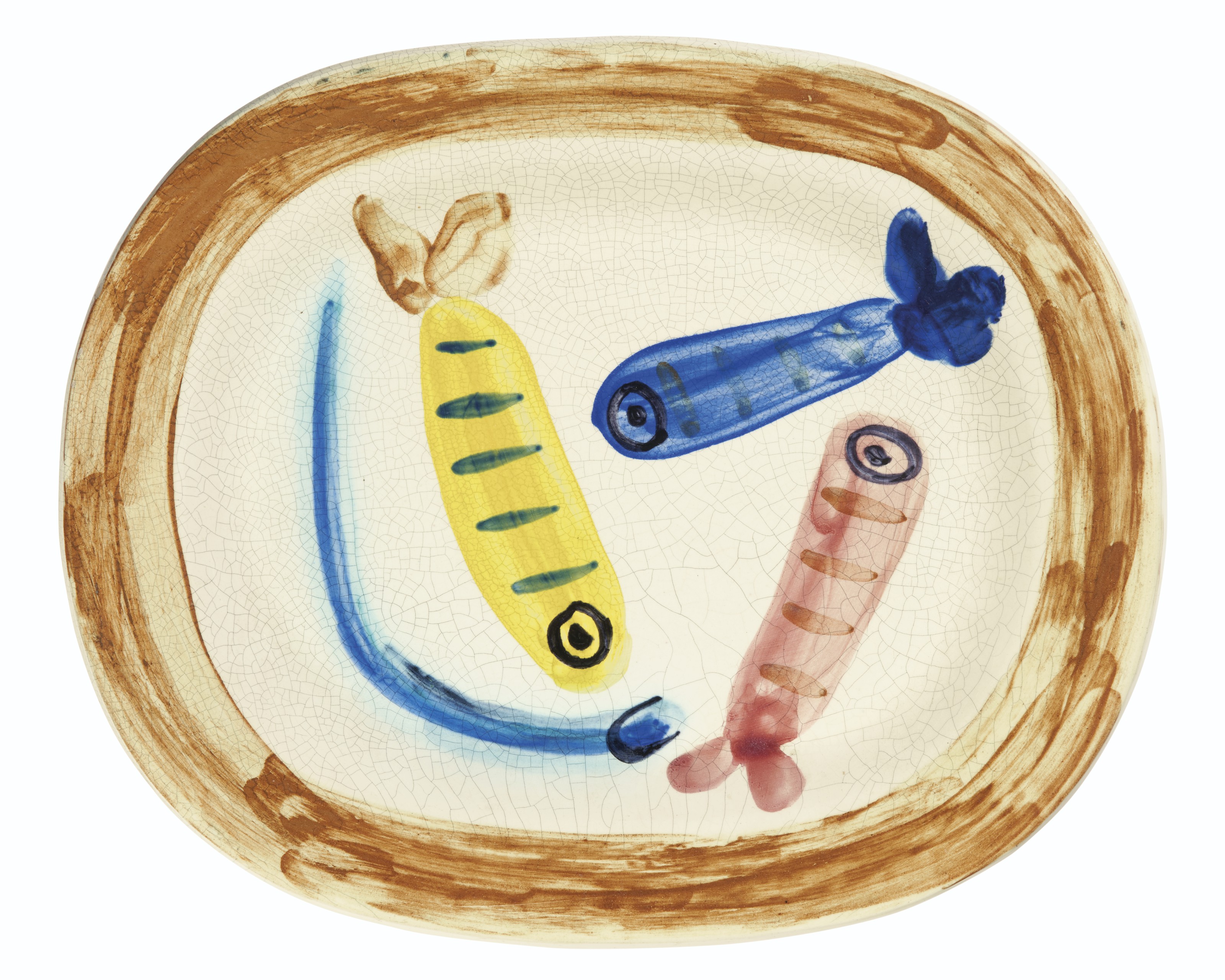 PABLO PICASSO (1881-1973), Quatre poissons polychromes (A.R. 31 ...