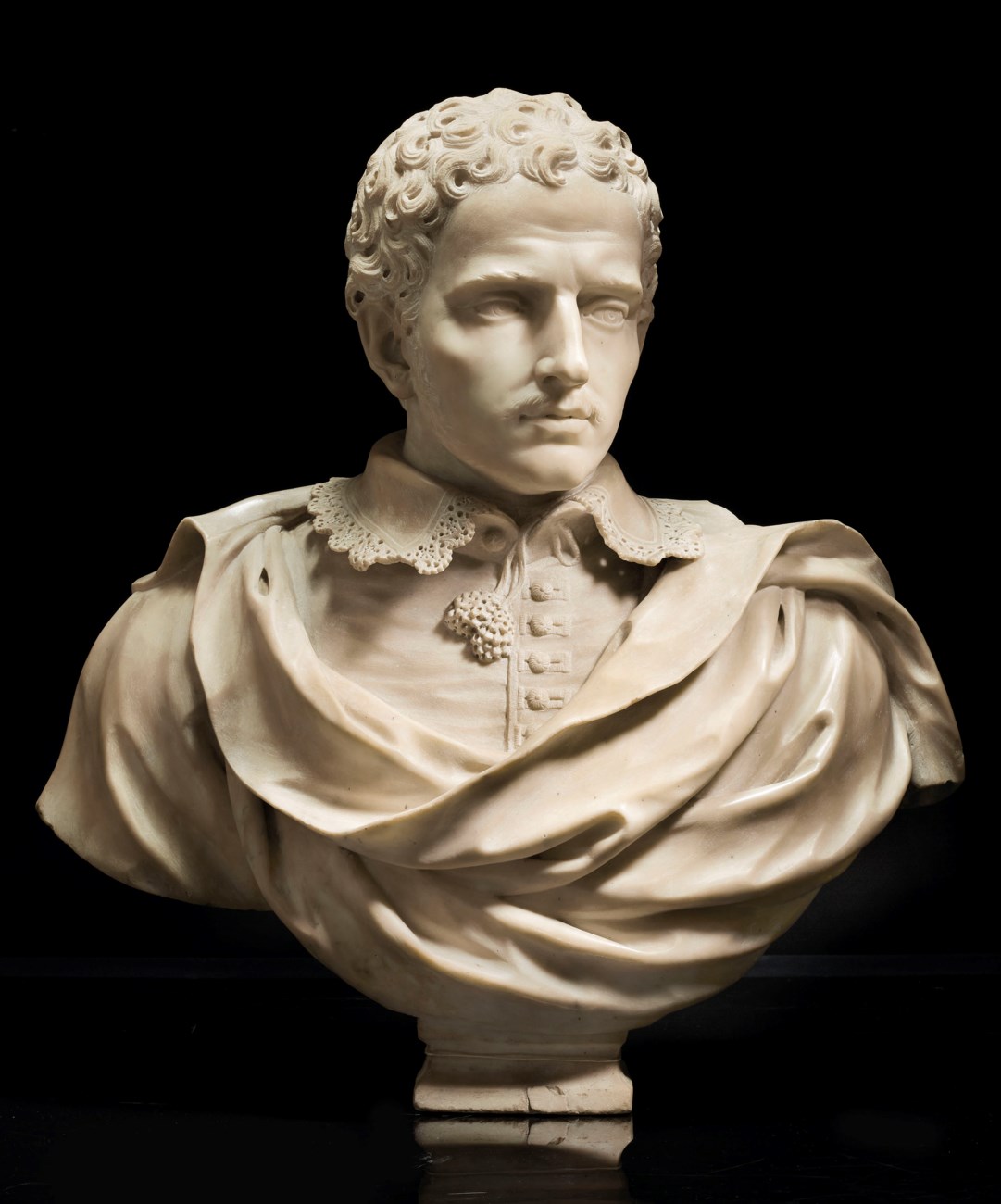 ATTRIBUTED TO ERCOLE FERRATA (1619-1686), A WHITE MARBLE BUST OF A ...