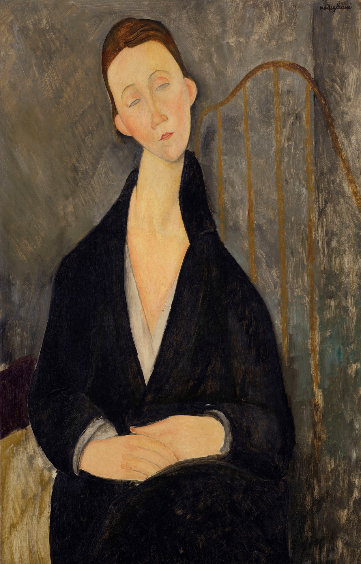 Amedeo Modigliani (1884-1920), Lunia Czechowska (à la robe noire ...