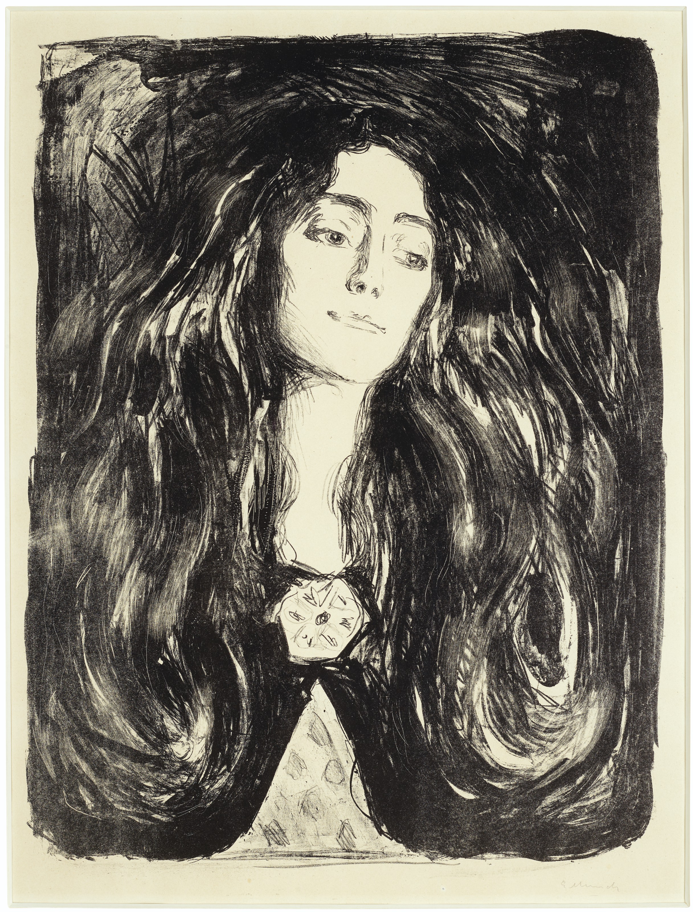 Edvard Munch Self Portrait With Skeleton Arm