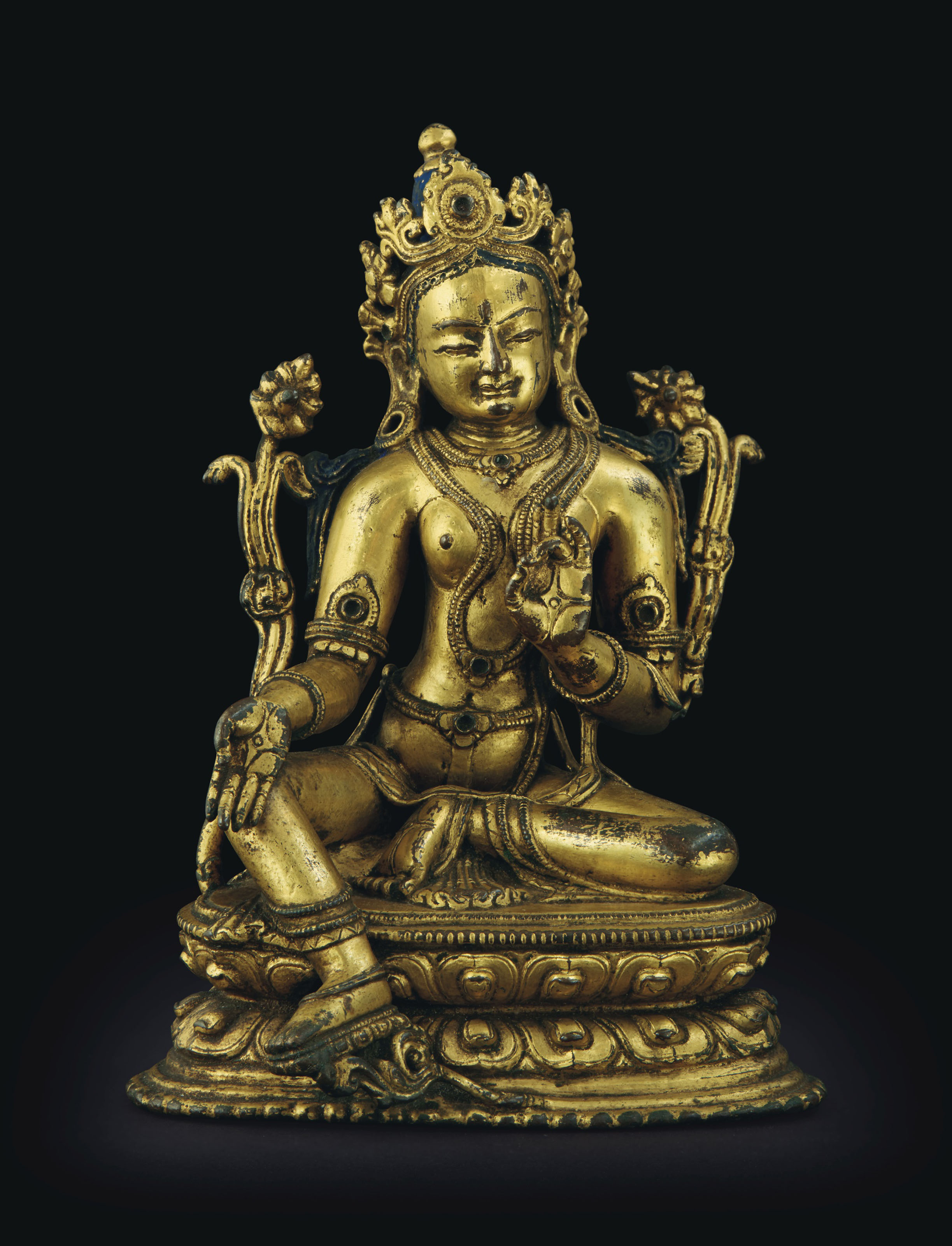 A BRONZE FIGURE OF NAMPAR GYALWA (TONPA SHENRAB), CENTRAL TIBET, TSANG ...