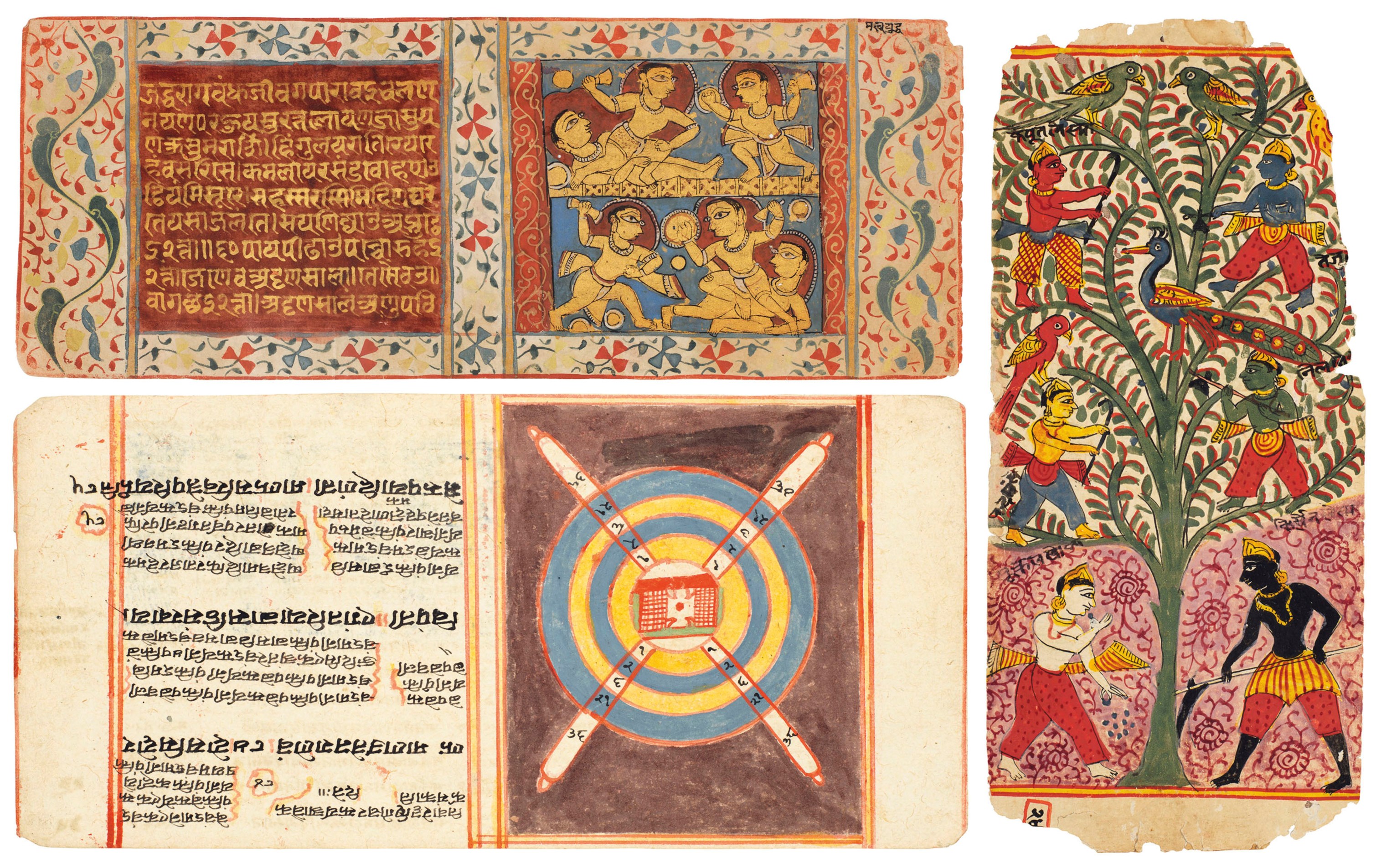 THREE JAIN MANUSCRIPT FOLIOS, NORTHWEST INDIA, 17TH-18TH CENTURY ...