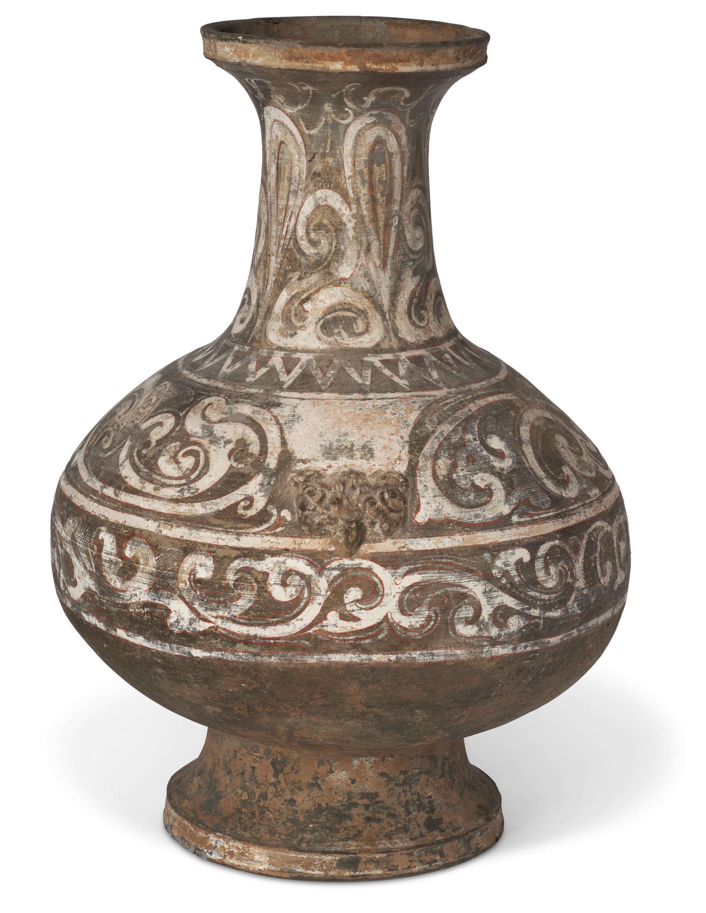 A PAINTED GREY POTTERY JAR, HU, HAN DYNASTY (206 BC-AD 220) | Christie’s