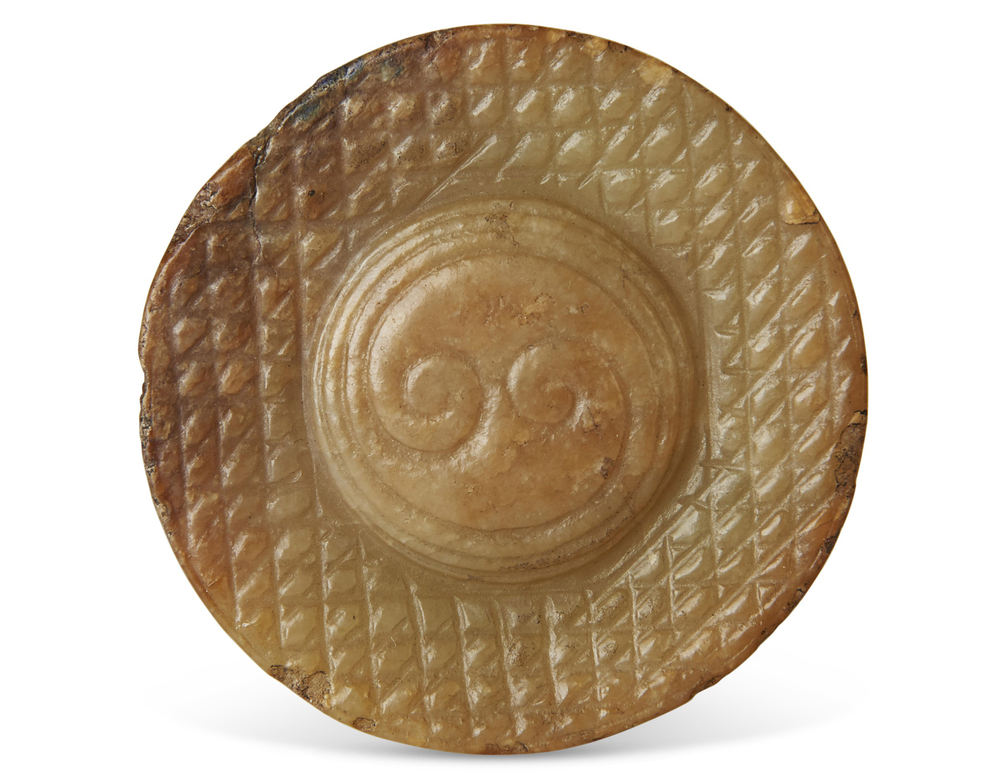 A YELLOW AND PALE RUSSET JADE POMMEL, SONG-MING DYNASTY (AD 960-1644 ...