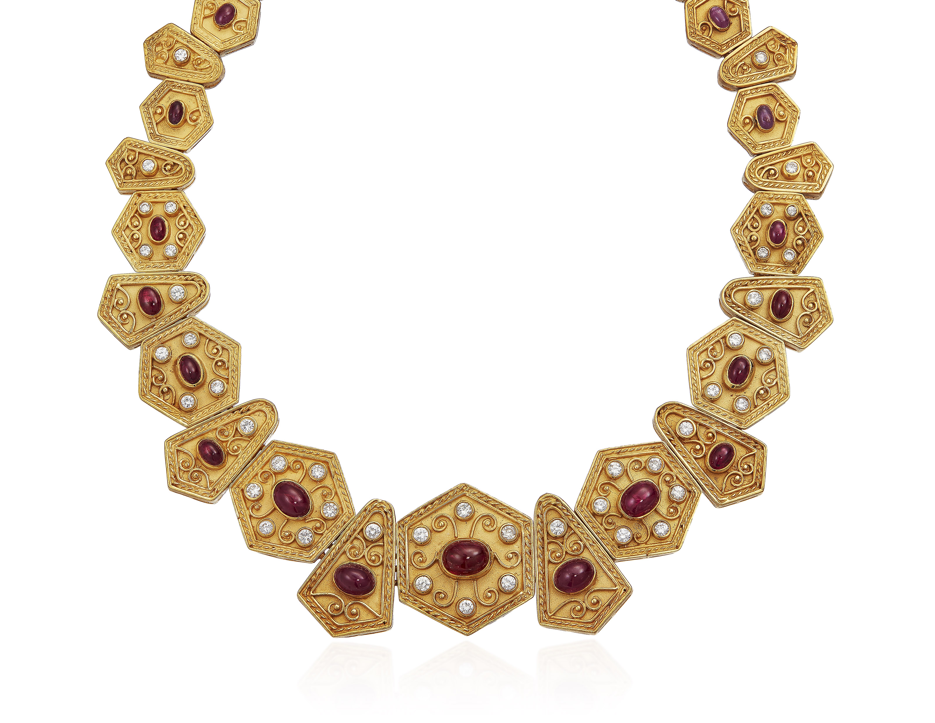 GOLD, RUBY AND DIAMOND NECKLACE, | Christie’s