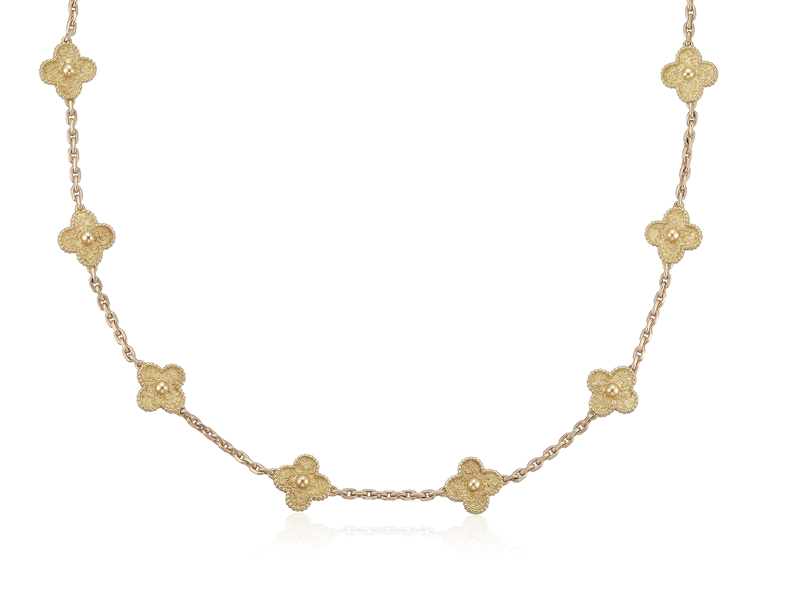 VAN CLEEF & ARPELS GOLD 'ALHAMBRA' LONG NECKLACE, | Christie’s