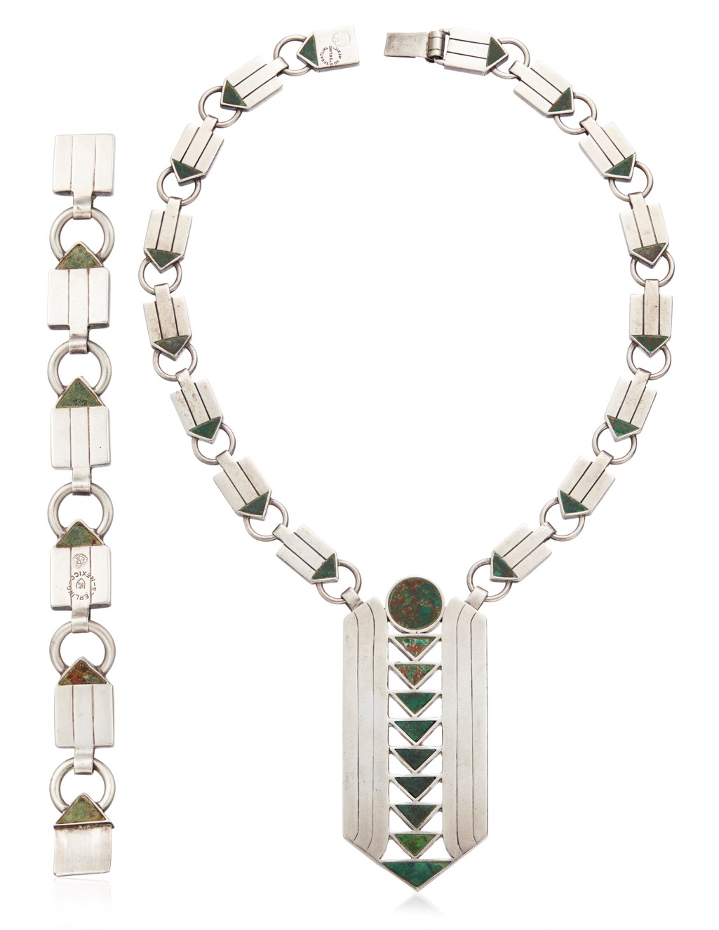 WILLIAM SPRATLING GROUP OF SILVER AND MALACHITE JEWELRY, | Christie’s