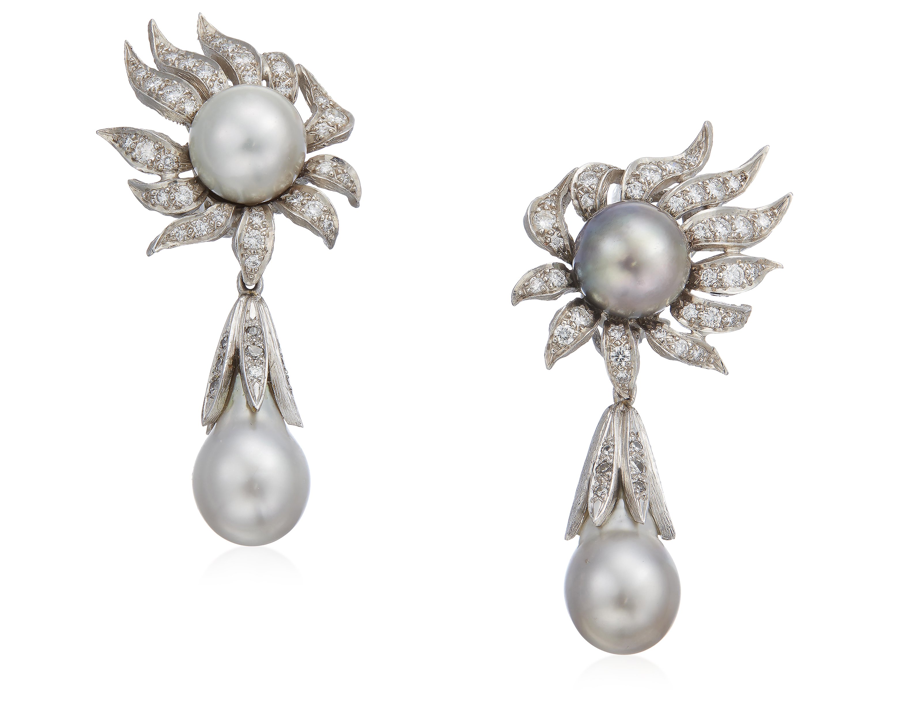 ANDREW GRIMA CULTURED PEARL AND DIAMOND EARRINGS, | Christie’s