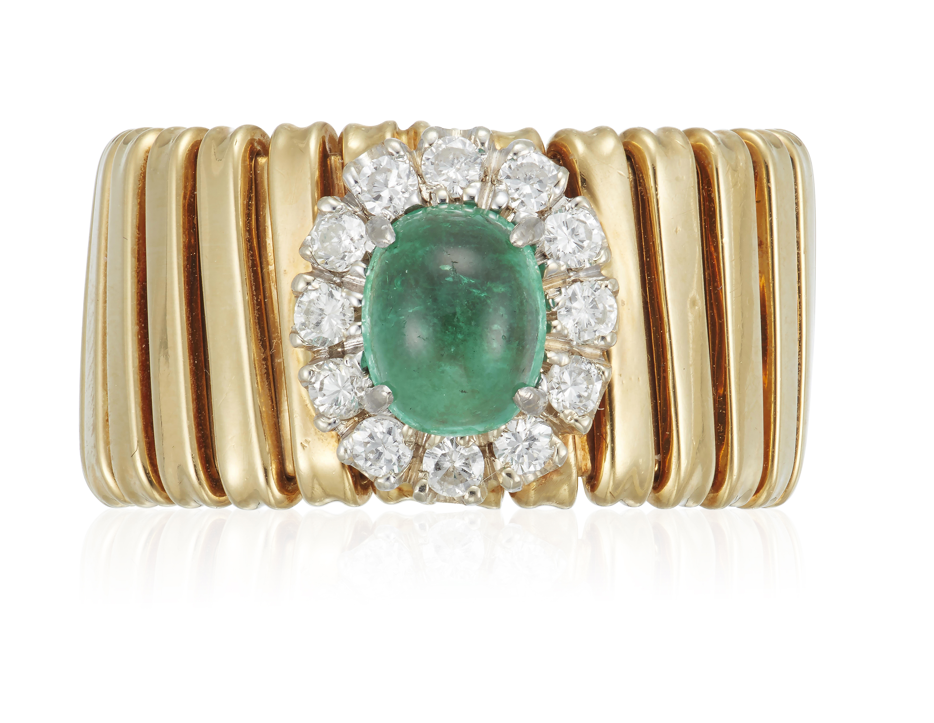 VAN CLEEF & ARPELS EMERALD AND DIAMOND RING, | Christie’s