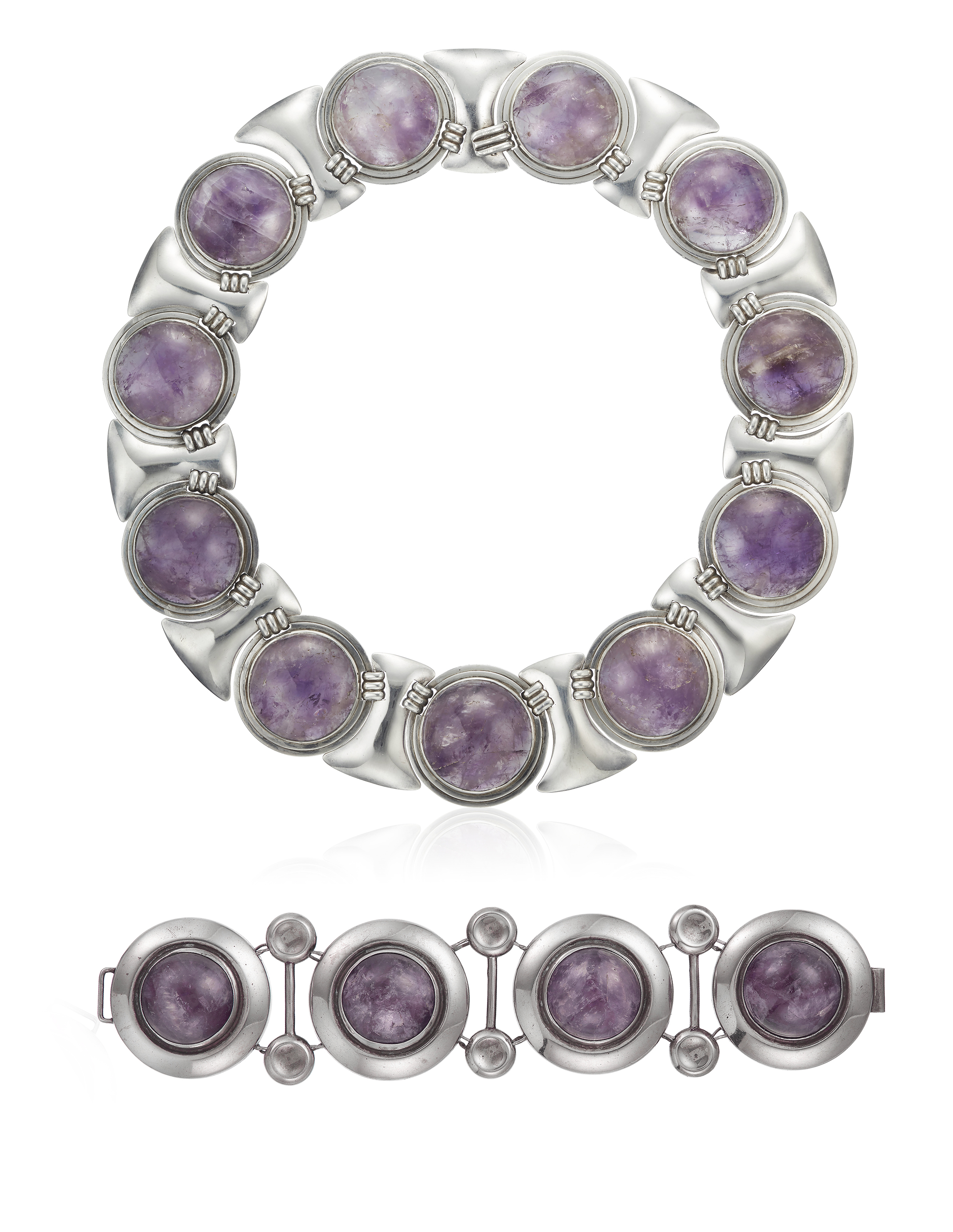FRED DAVIS SET OF AMETHYST AND SILVER JEWELRY, | Christie’s