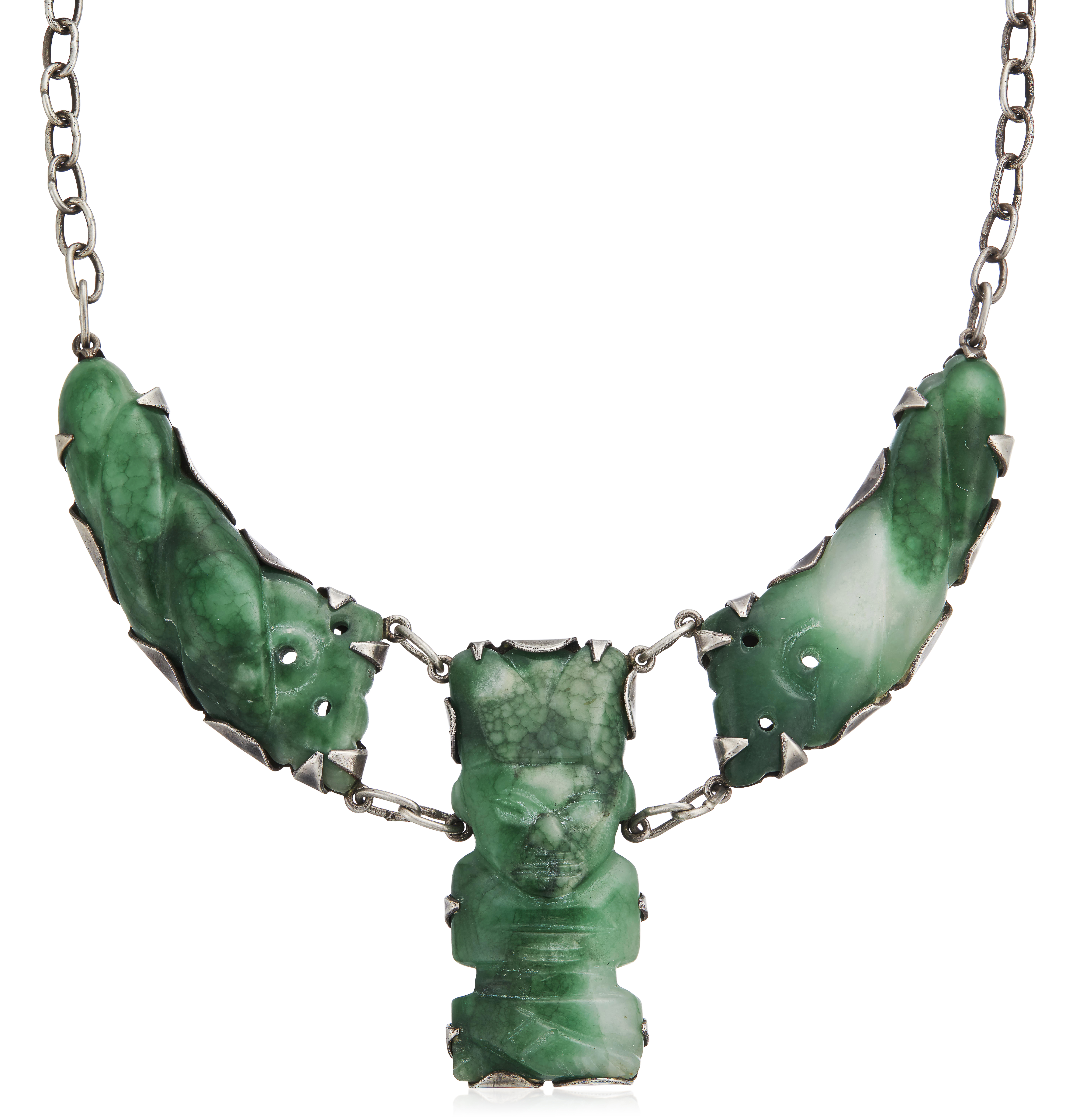 FRED DAVIS HARDSTONE AND SILVER NECKLACE, | Christie’s