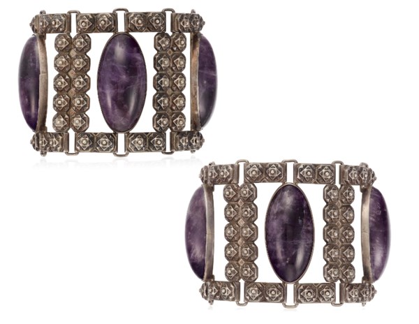 FRED DAVIS PAIR OF AMETHYST BRACELETS, | Christie’s