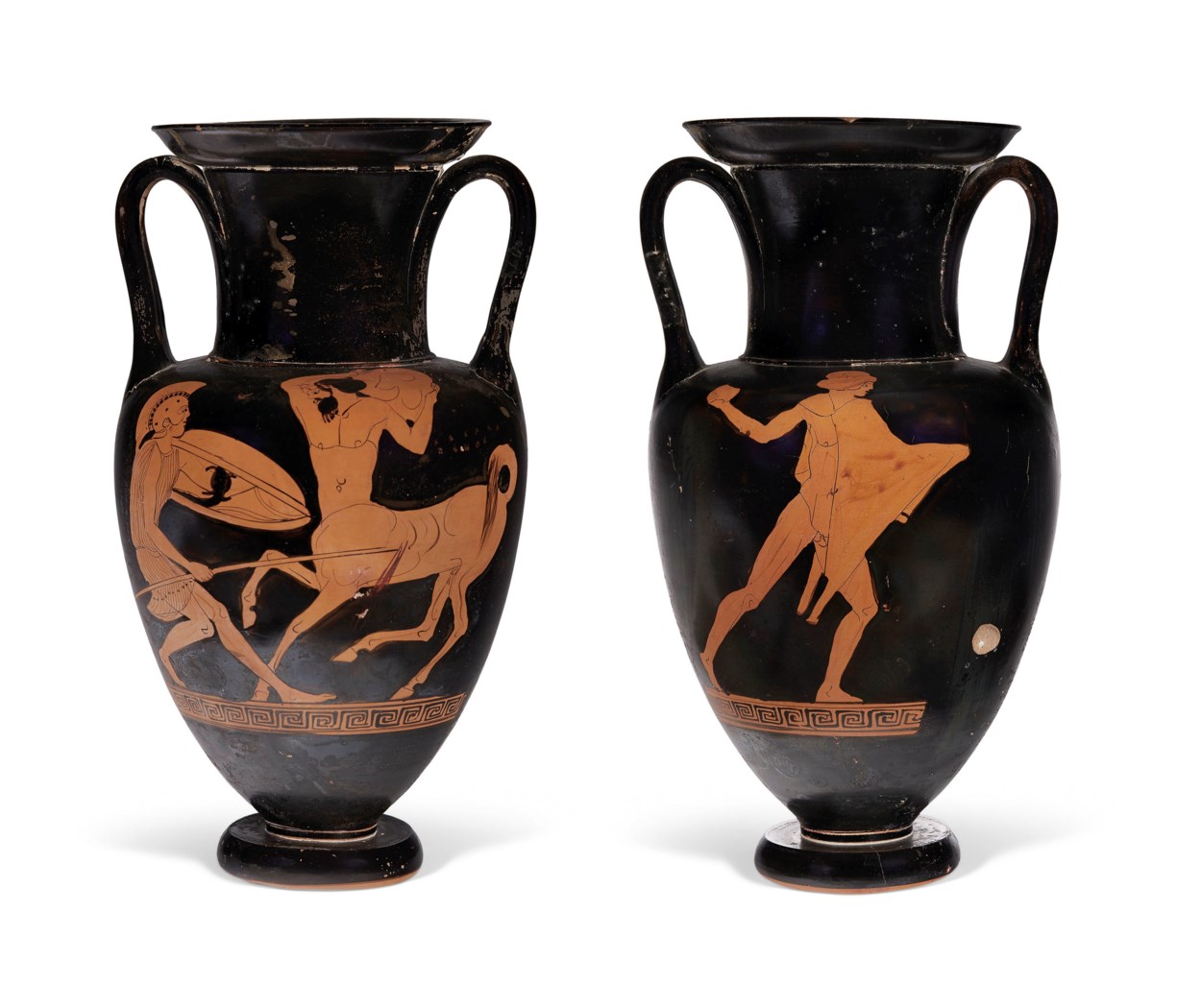 AN ATTIC RED-FIGURED NOLAN AMPHORA, ATTRIBUTED TO THE ALKIMACHOS ...