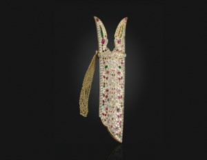 A SWORD (TALWAR) WITH SCABBARD AND ASSOCIATED GEM-ENCRUSTED LOCKET AND ...