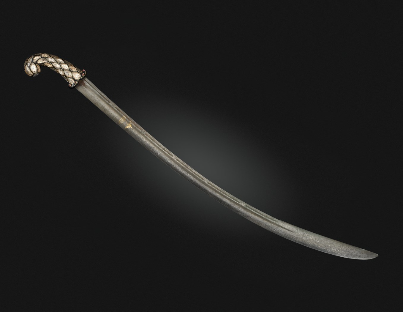 A SERPENTINE AND ROCK-CRYSTAL HILTED SWORD, NORTH INDIA, HILT PROBABLY ...