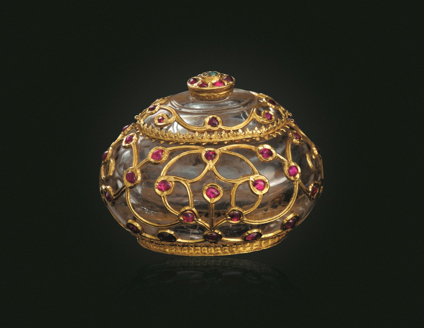 A ROCK-CRYSTAL LIDDED CONTAINER, GOA, DECCAN, OR NORTH INDIA, 1575-1625 ...
