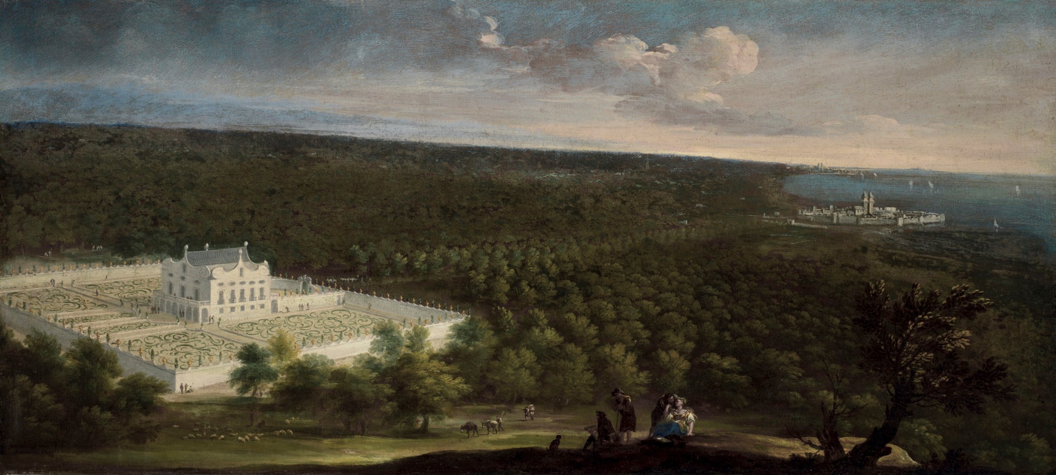 Hendrik Frans van Lint (Antwerp 1684-1763 Rome), A panoramic landscape ...