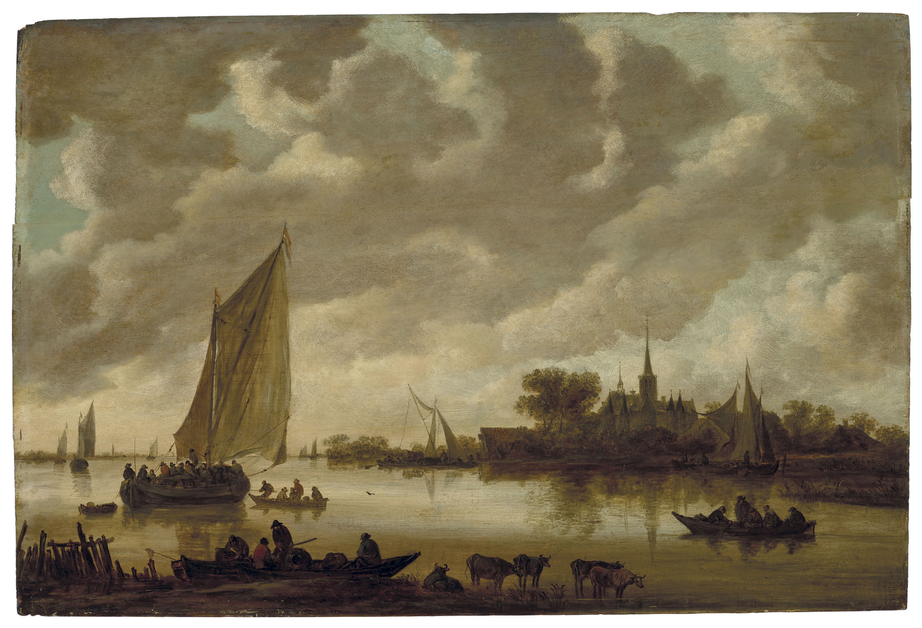 Jan van Goyen (Leiden 1596-1656 The Hague) , An estuary scene | Christie's