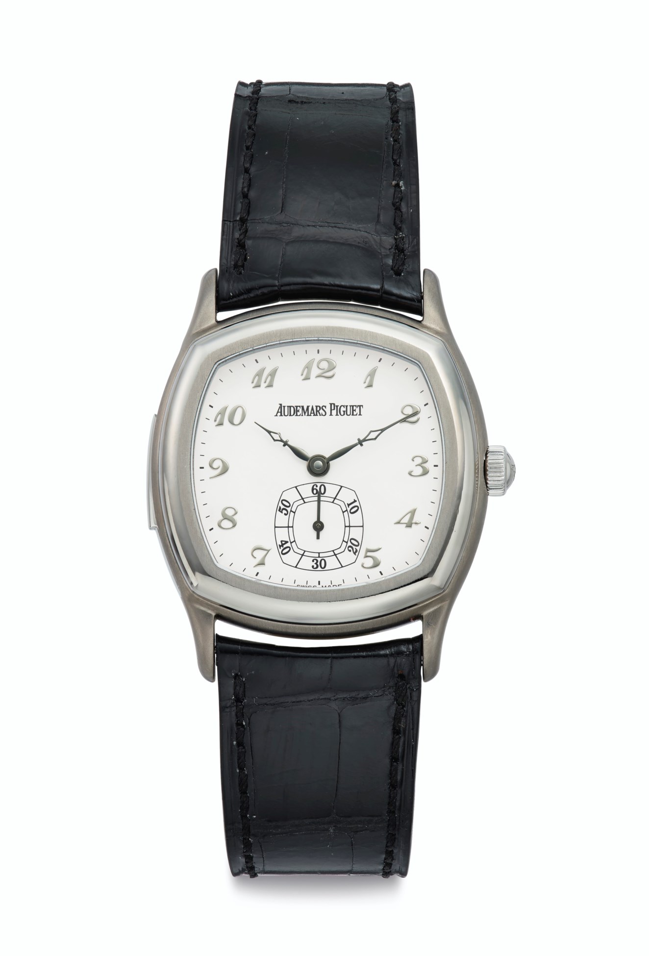 Audemars Piguet. A Very Fine Very Rare Titanium Cushion-shaped Minute ...