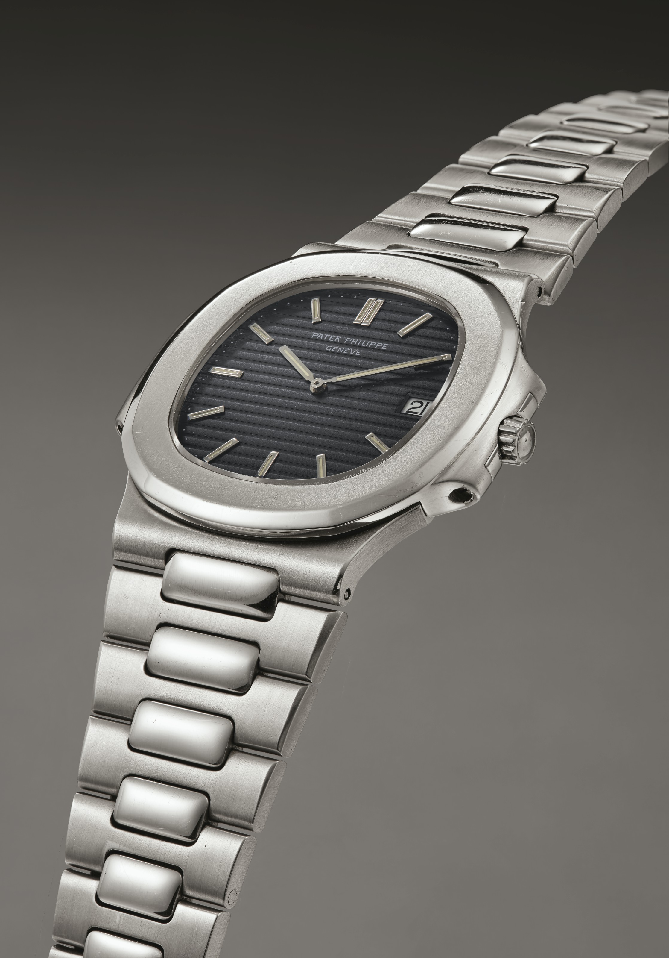 Patek Philippe. A Fine Stainless Steel Automatic Wristwatch with Date ...
