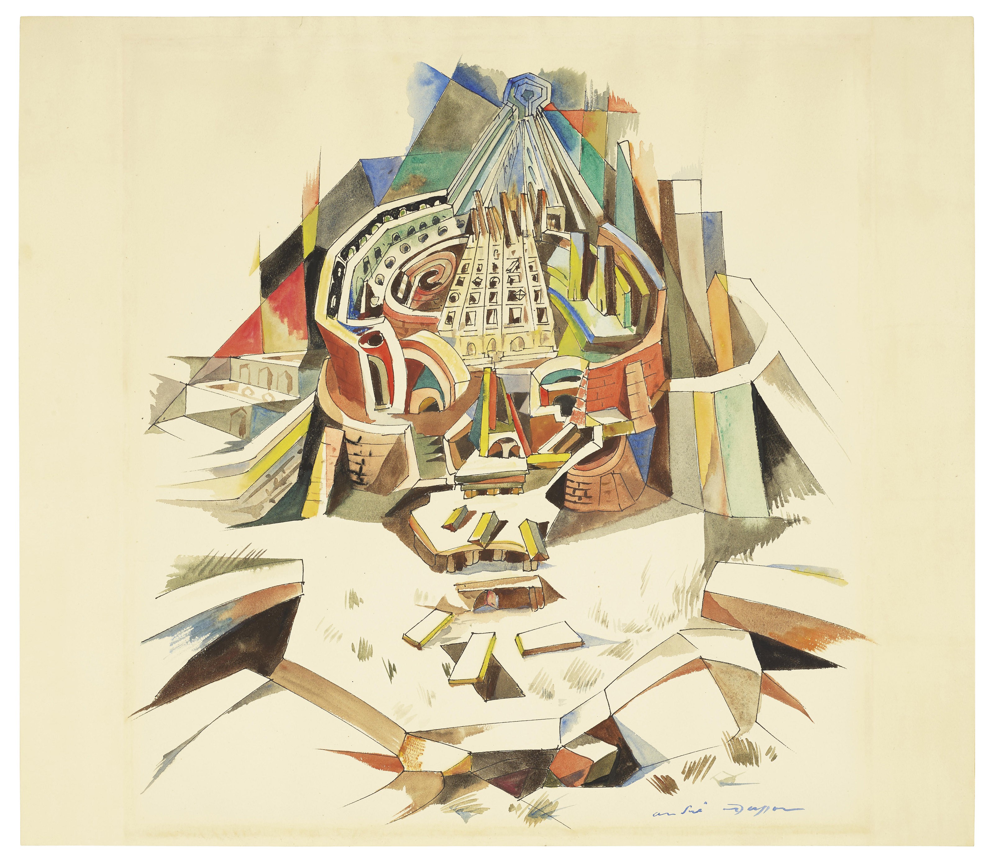 André Masson (French, 1896-1987), Ville Crânienne | Christie’s