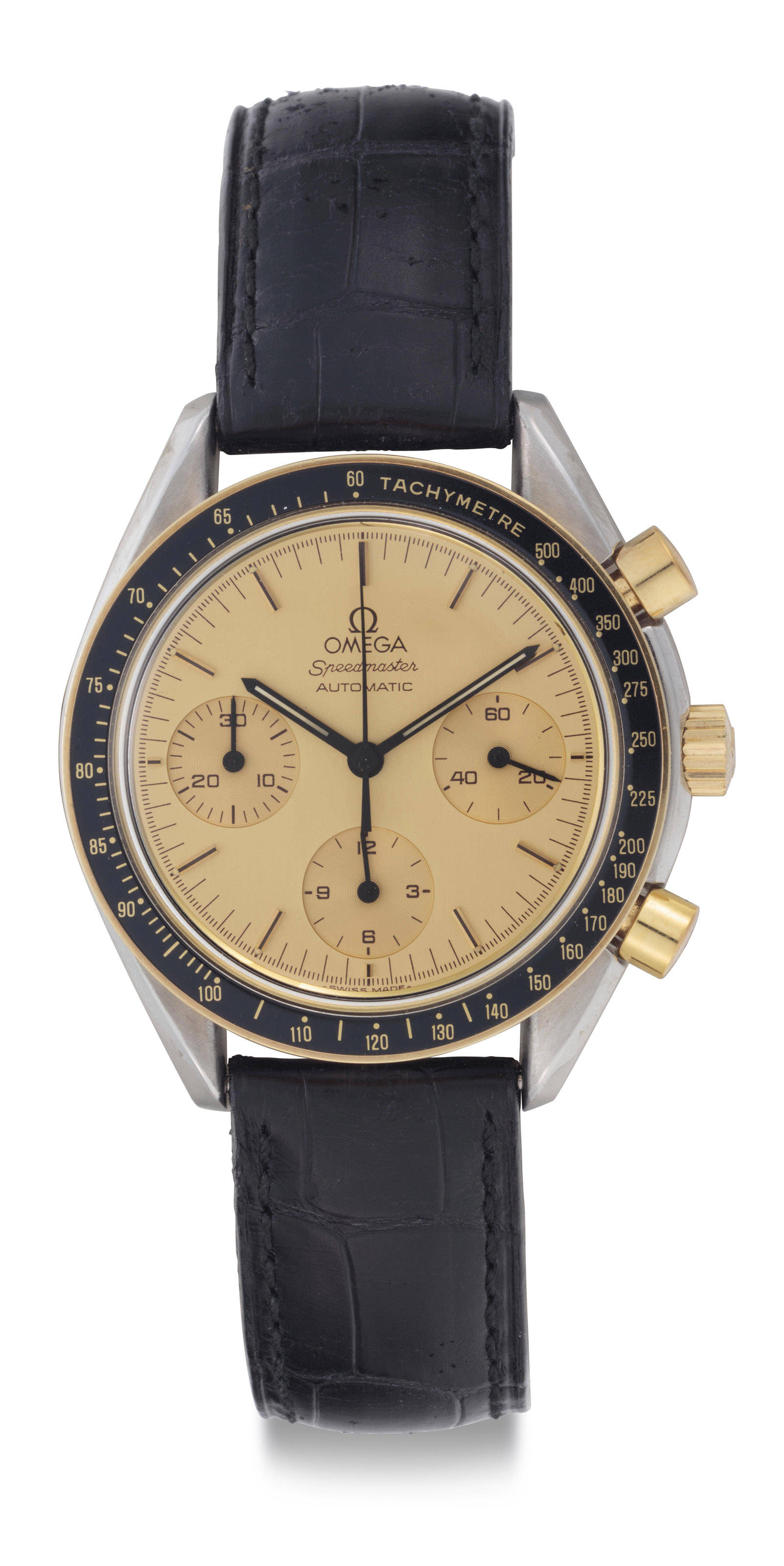 OMEGA, TWO-TONE SPEEDMASTER AUTOMATIC, REF. 175.0032, | Christie’s