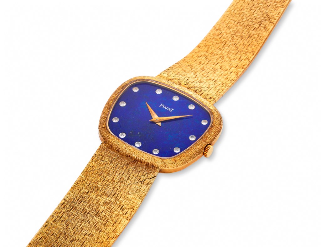 PIAGET, 18K WITH LAPIS AND DIAMOND INDICES DIAL, REF. 9465 B68 ...