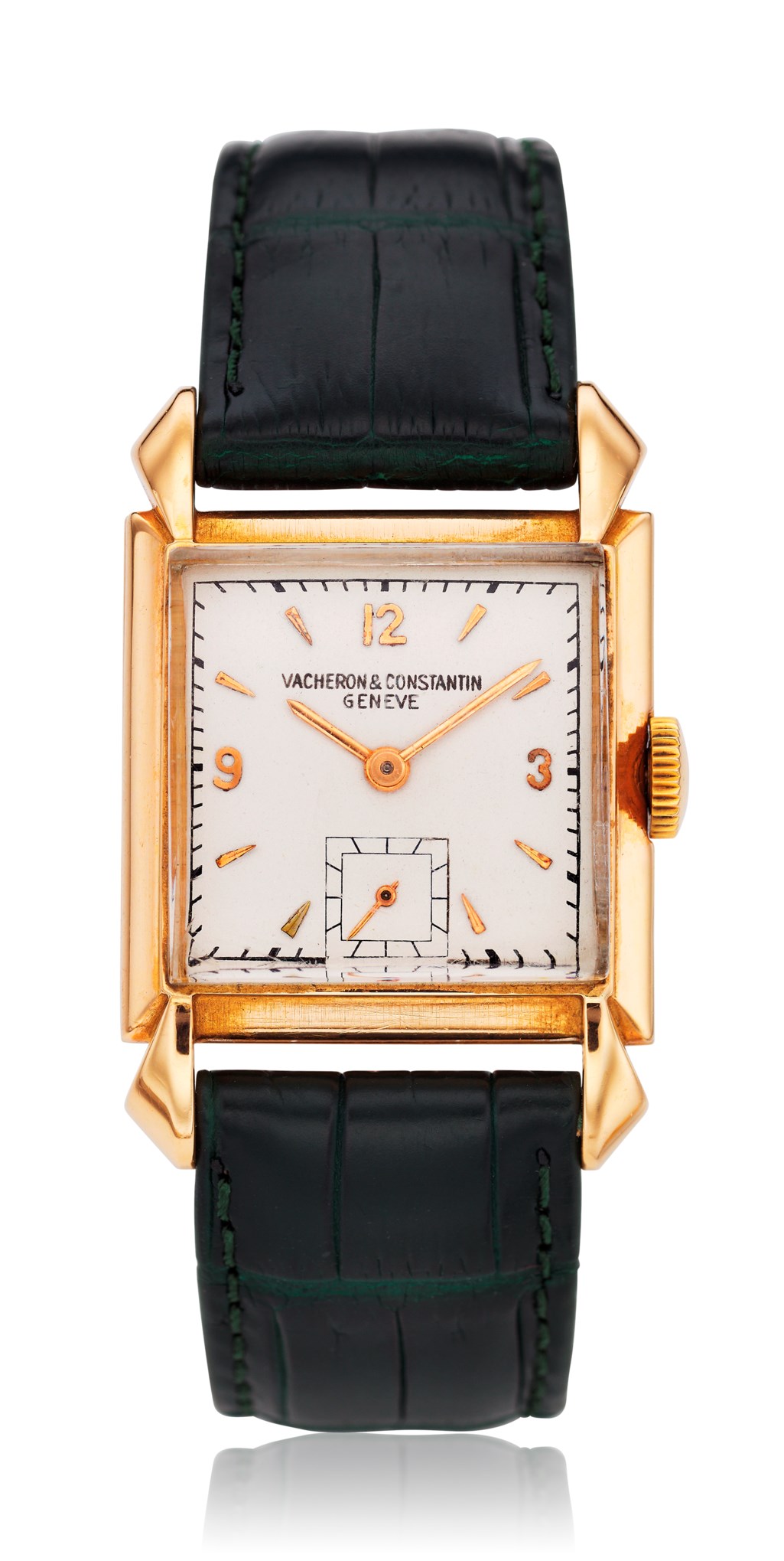 VACHERON CONSTANTIN, 18K SQUARE WATCH WITH FANCY LUGS, REF. 4369 ...
