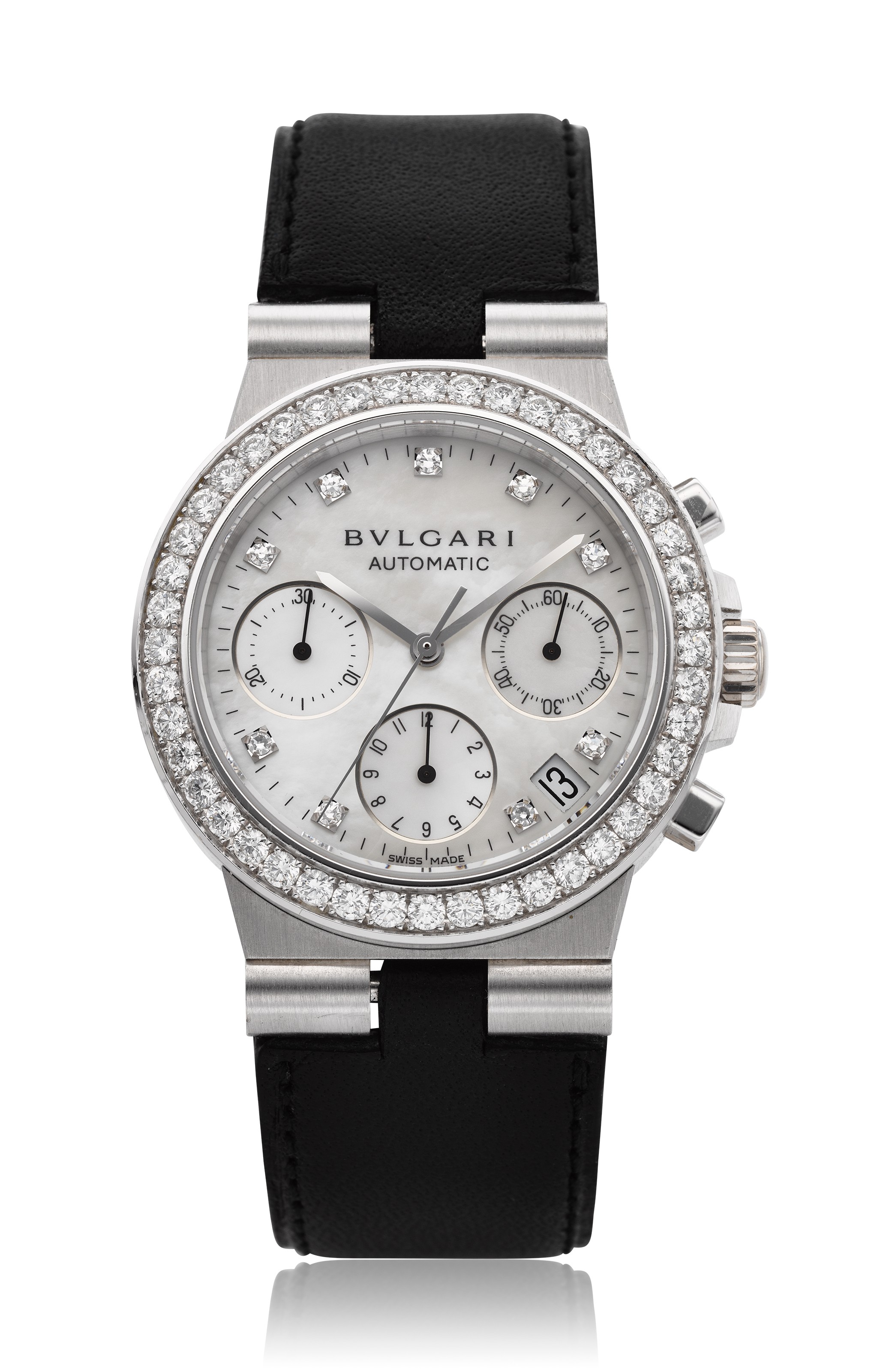 BULGARI, 18K AND DIAMOND DIAGONO CHRONOGRAPH, REF. CHW 35 G, | Christie’s