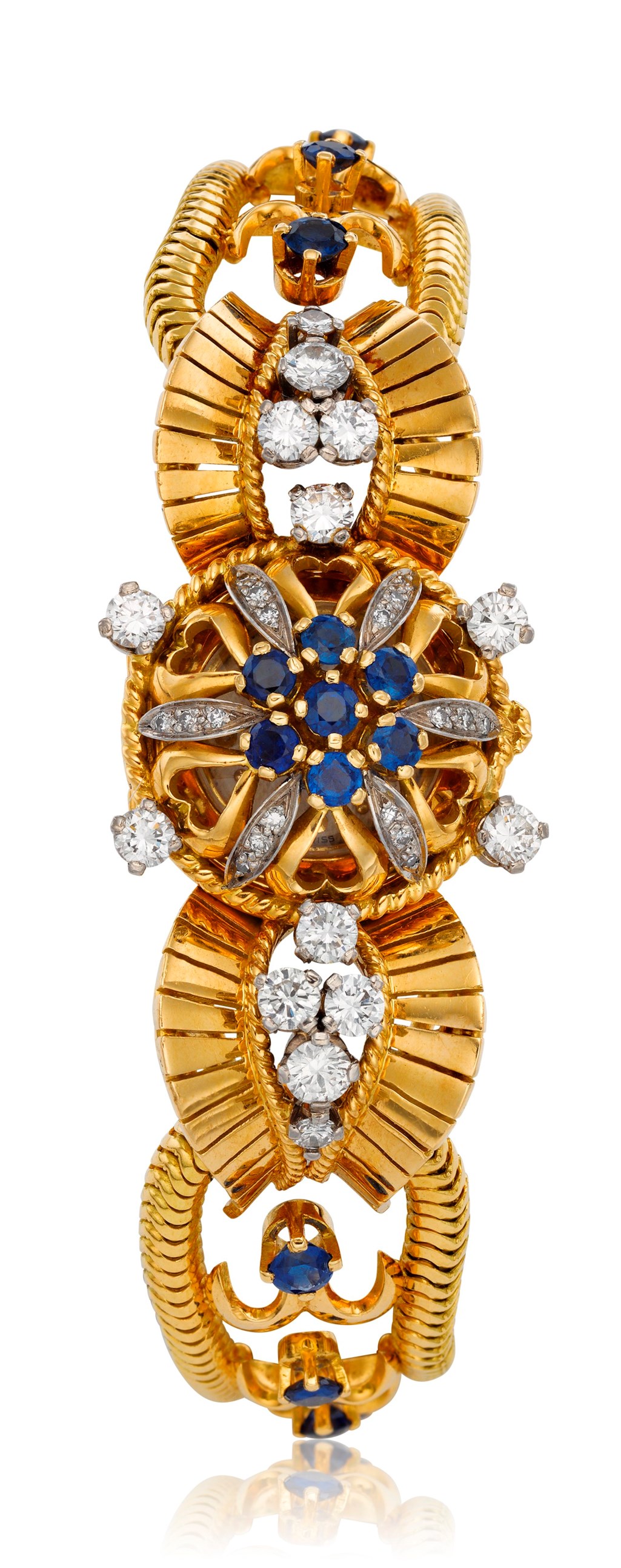 ROLEX, LADIES’ 18K, DIAMOND, AND SAPPHIRE CONCEALED WATCH, | Christie’s