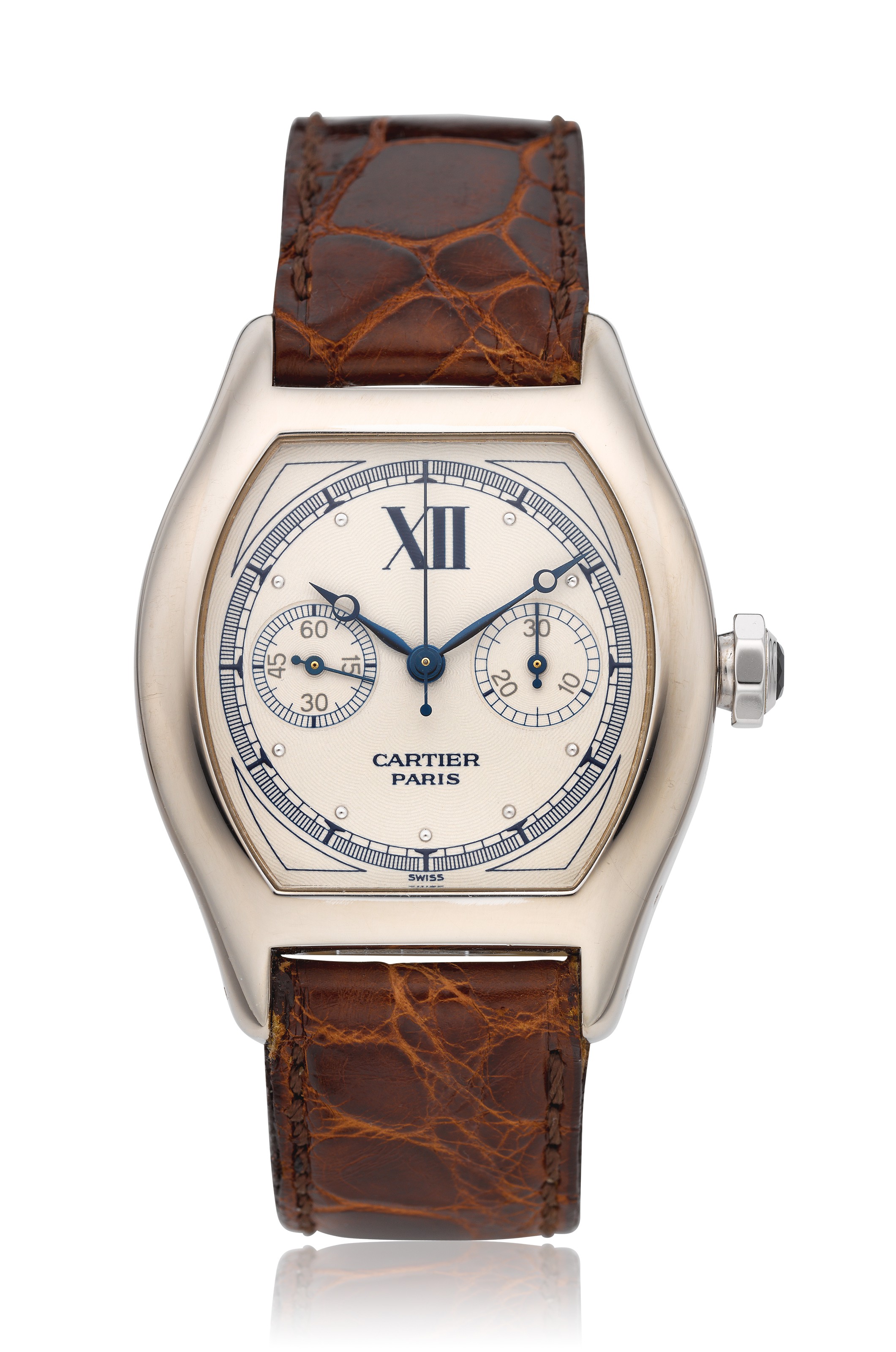 CARTIER, 18K TORTUE MONOPUSHER CHRONOGRAPH, REF. 2396, | Christie’s