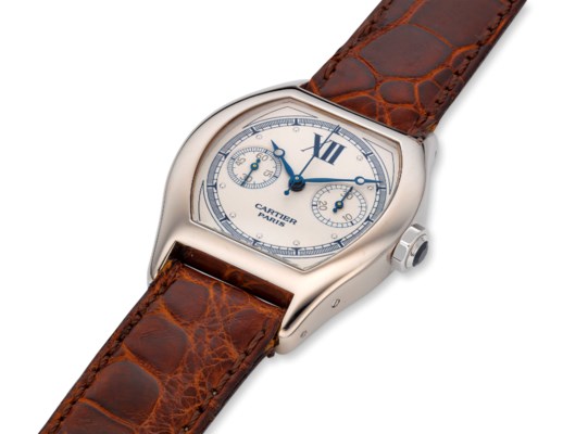 CARTIER, 18K TORTUE MONOPUSHER CHRONOGRAPH, REF. 2396, | Christie’s