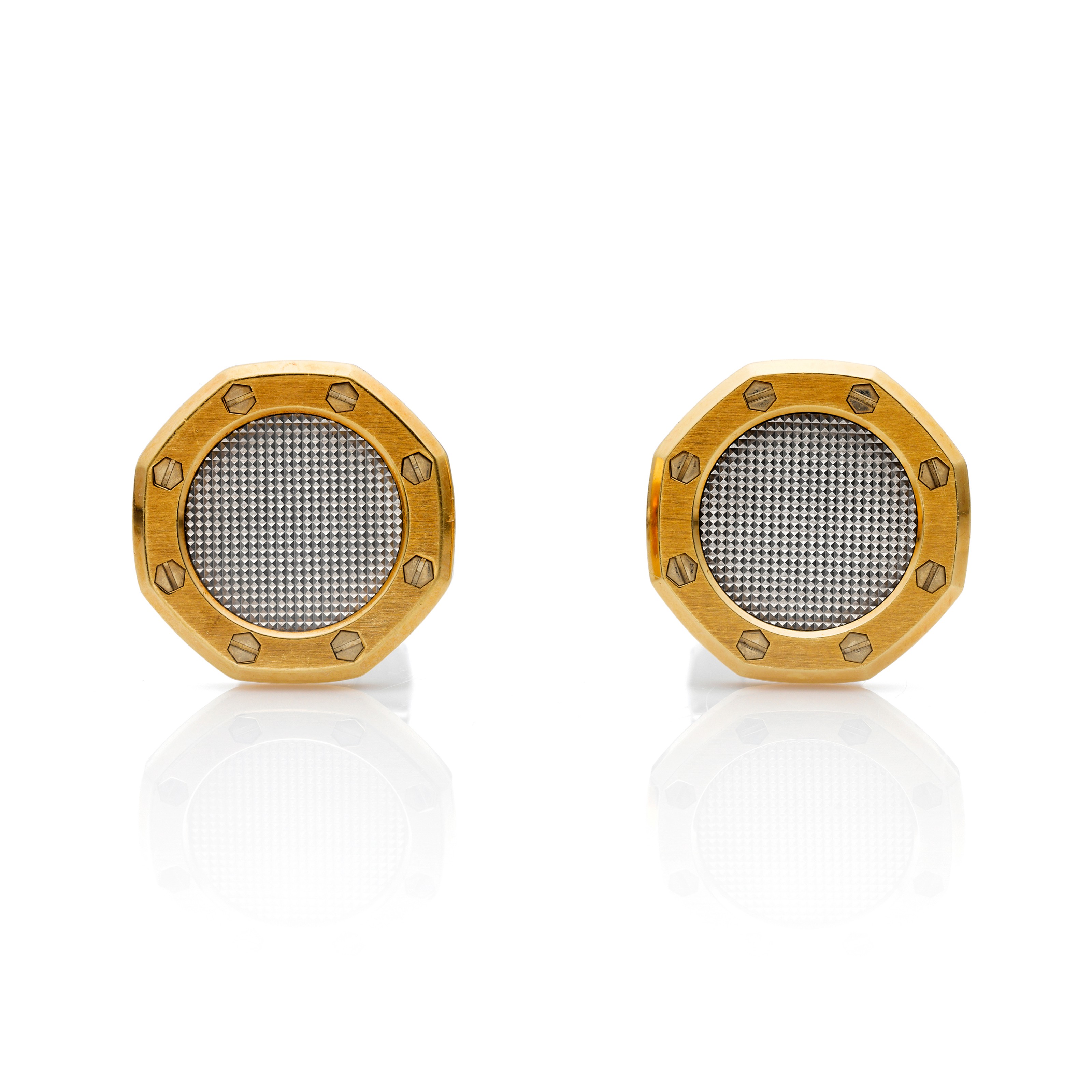 AUDEMARS PIGUET, TWO-TONE GOLD ROYAL OAK CUFF LINKS, | Christie’s