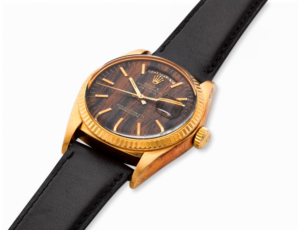 ROLEX, 18K DAY-DATE WITH WOOD DIAL, REF. 1803, | Christie’s